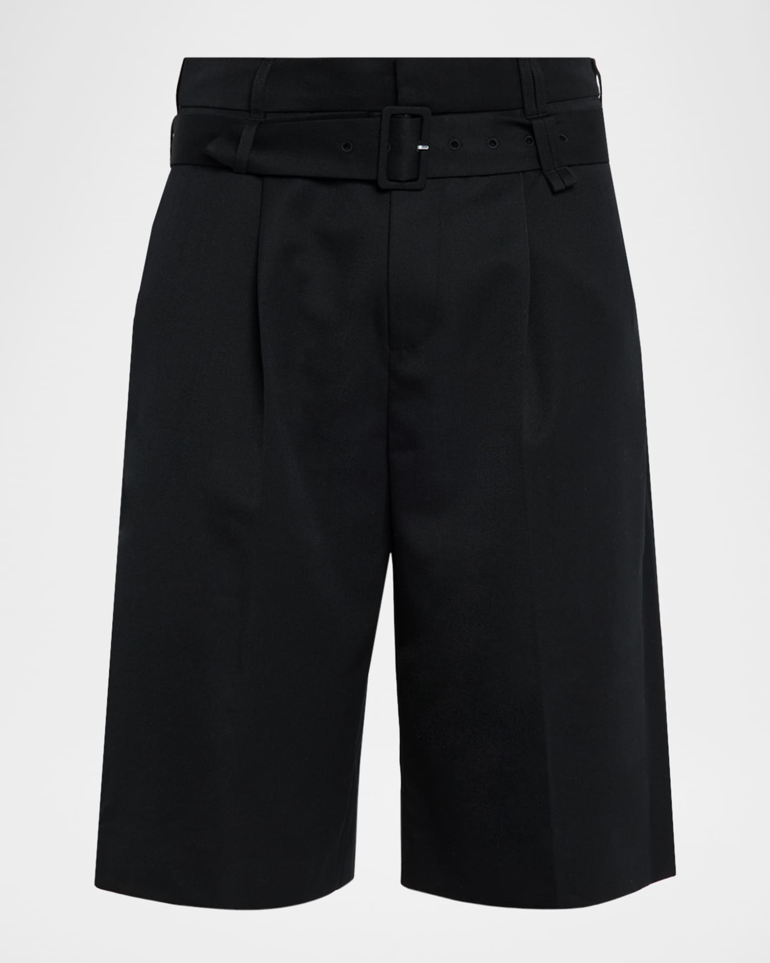 Simone Rocha Men's Wide-Leg Multi-Belt Loop Shorts | Neiman Marcus