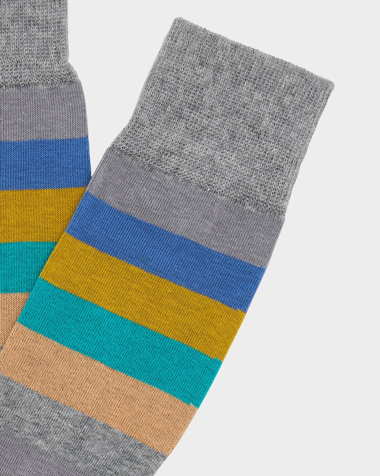 Paul Smith Men's Kit Color-Block Stripe Crew Socks | Neiman Marcus