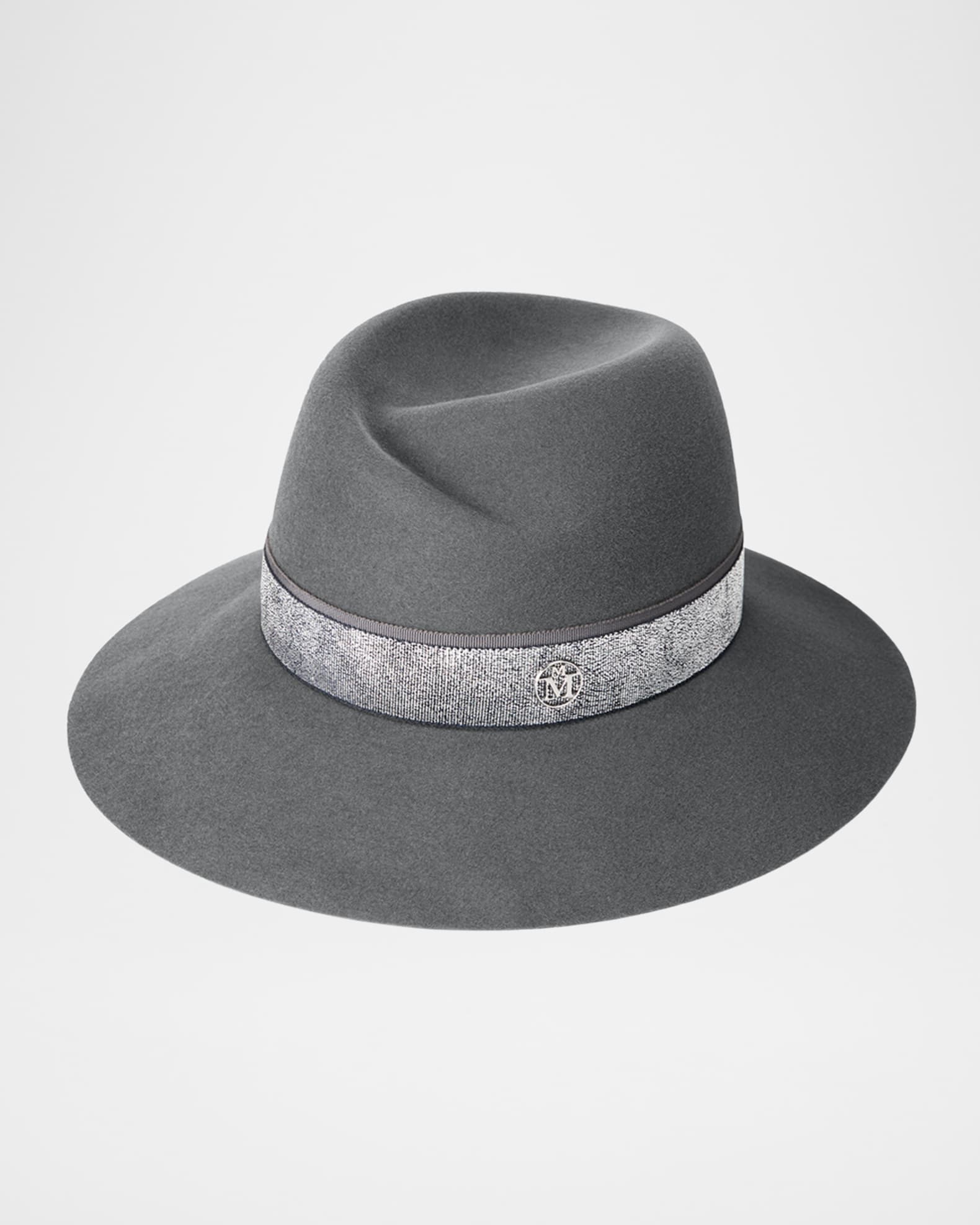 Maison Michel Virginie Fairy Dust Wool Felt Fedora Hat | Neiman Marcus