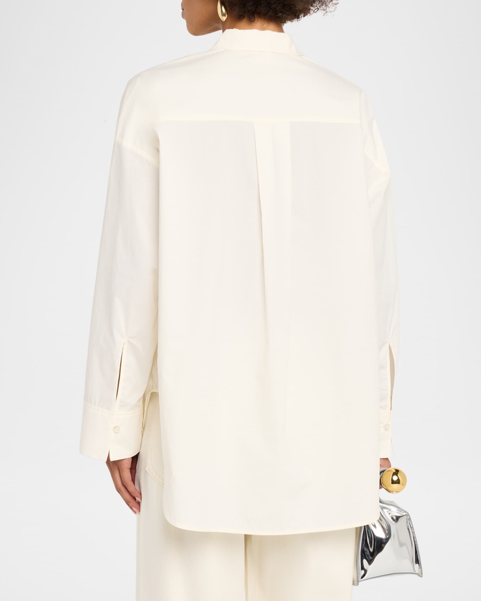 By Malene Birger Derris Oversized Organic Cotton Shirt | Neiman Marcus