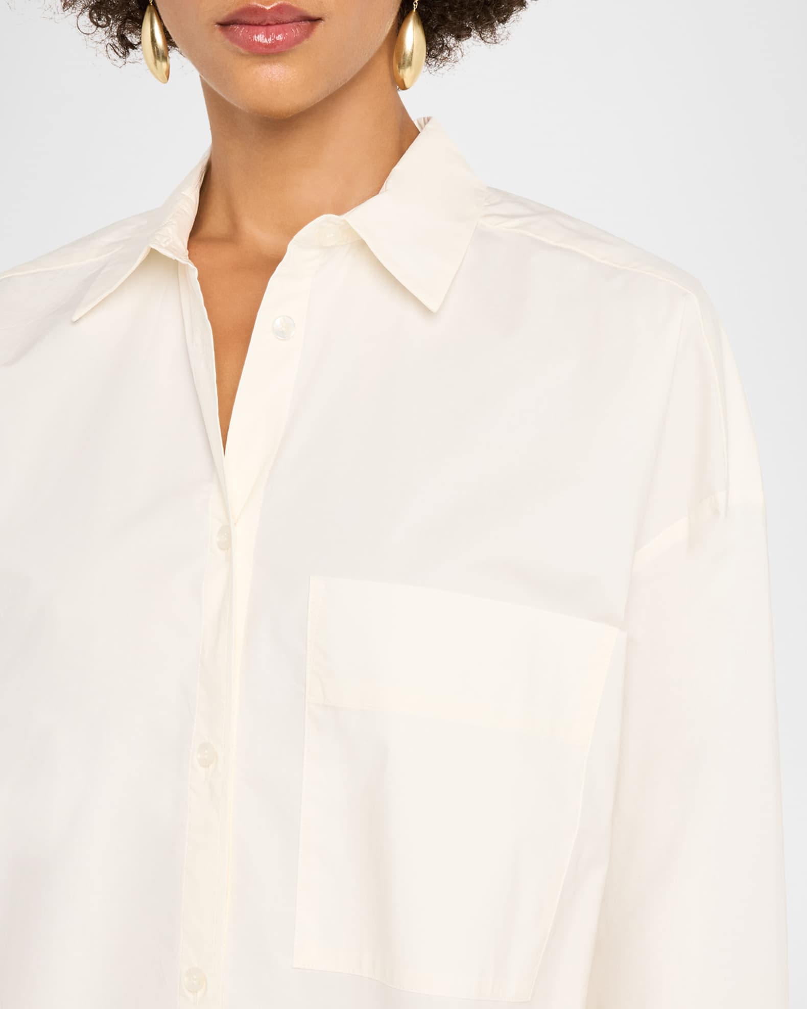 By Malene Birger Derris Oversized Organic Cotton Shirt | Neiman Marcus