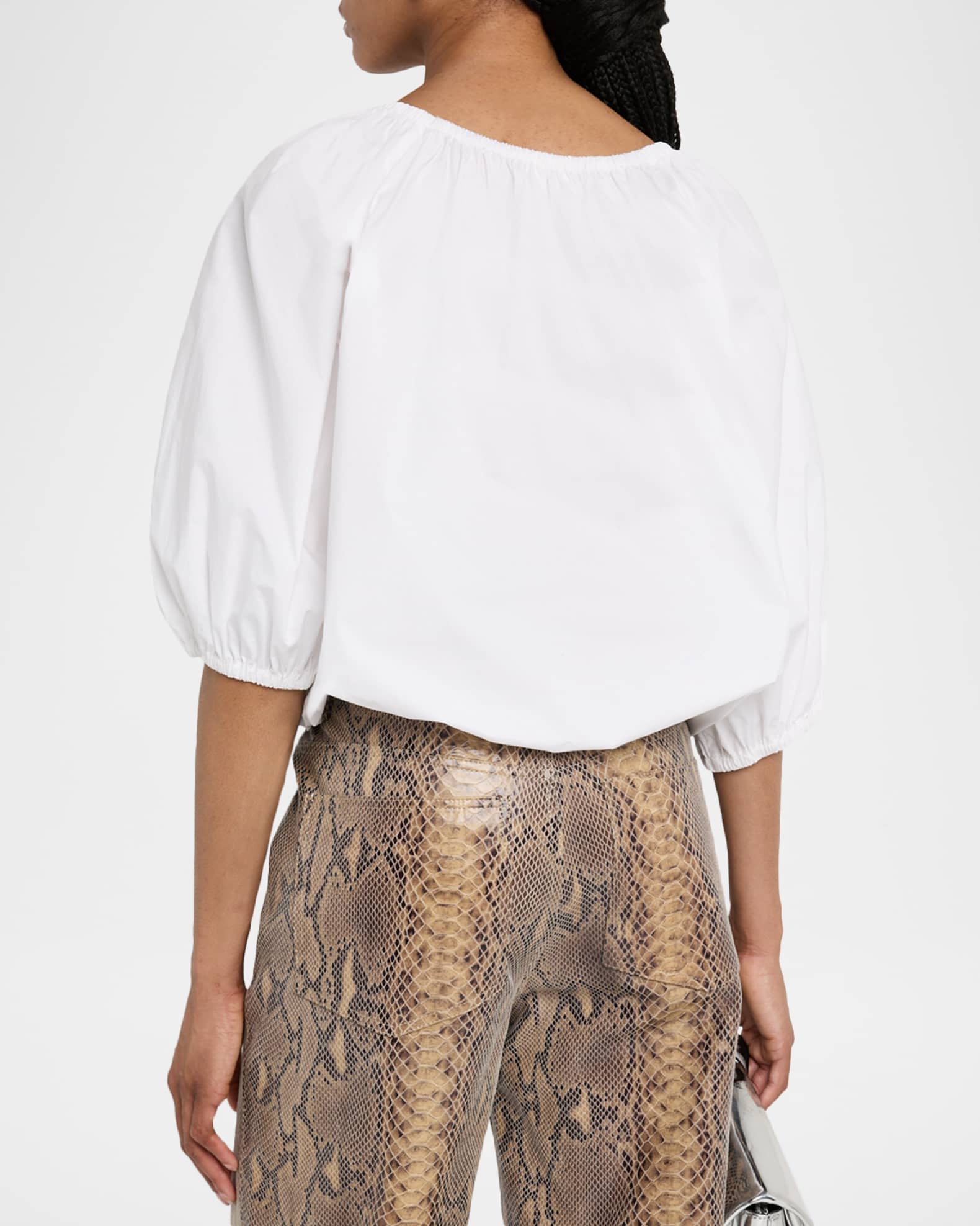 By Malene Birger Lelow Blouson Organic Cotton Blouse | Neiman Marcus