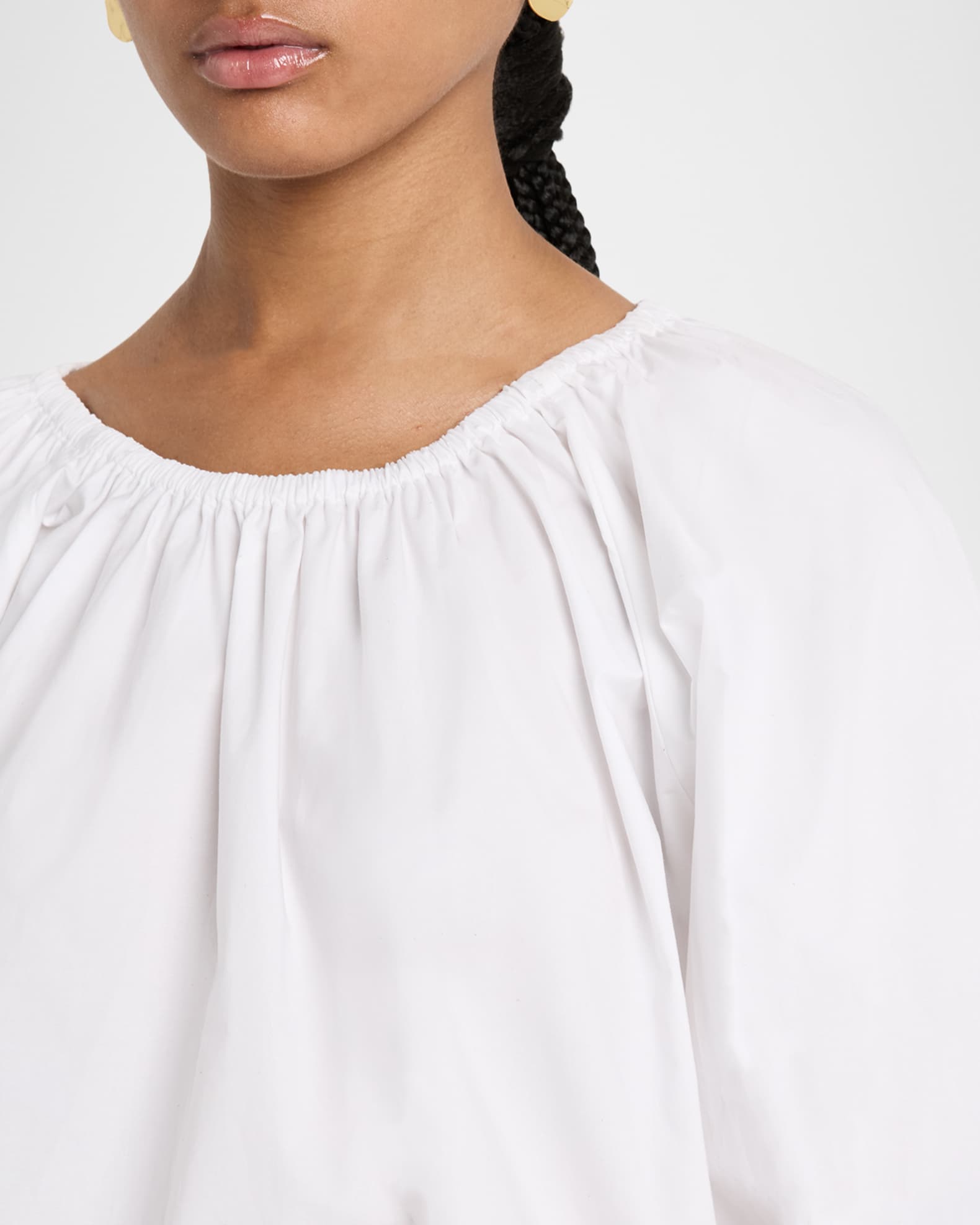 By Malene Birger Lelow Blouson Organic Cotton Blouse | Neiman Marcus