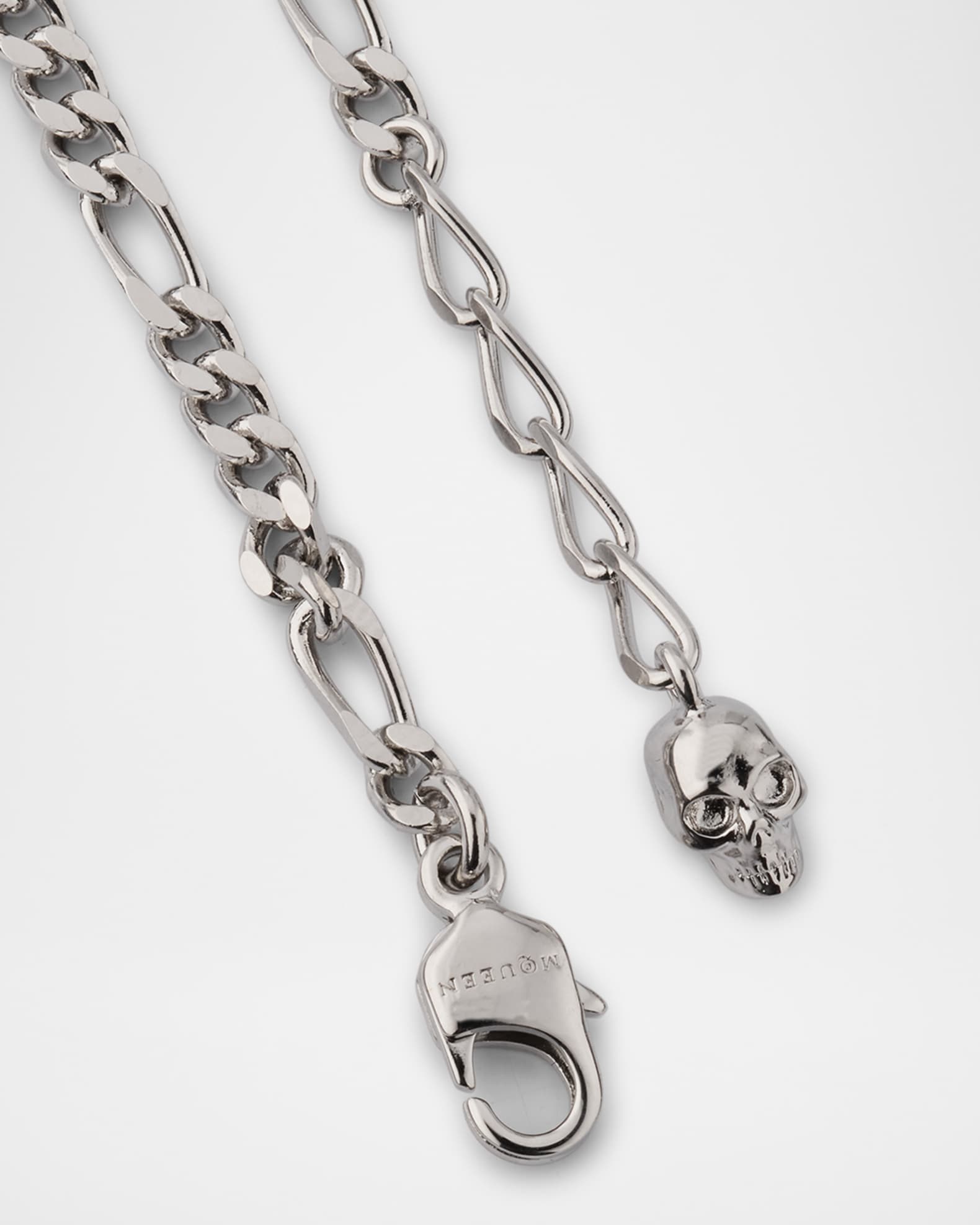 McQueen Men's Pearly Skull Chain Necklace | Neiman Marcus