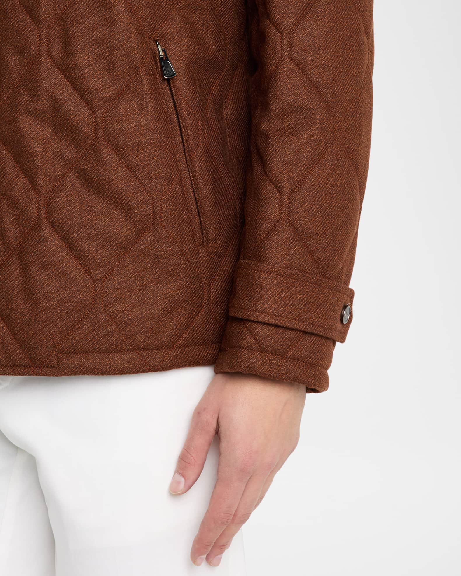 Isaia Men's Quilted Wool-Blend Jacket | Neiman Marcus