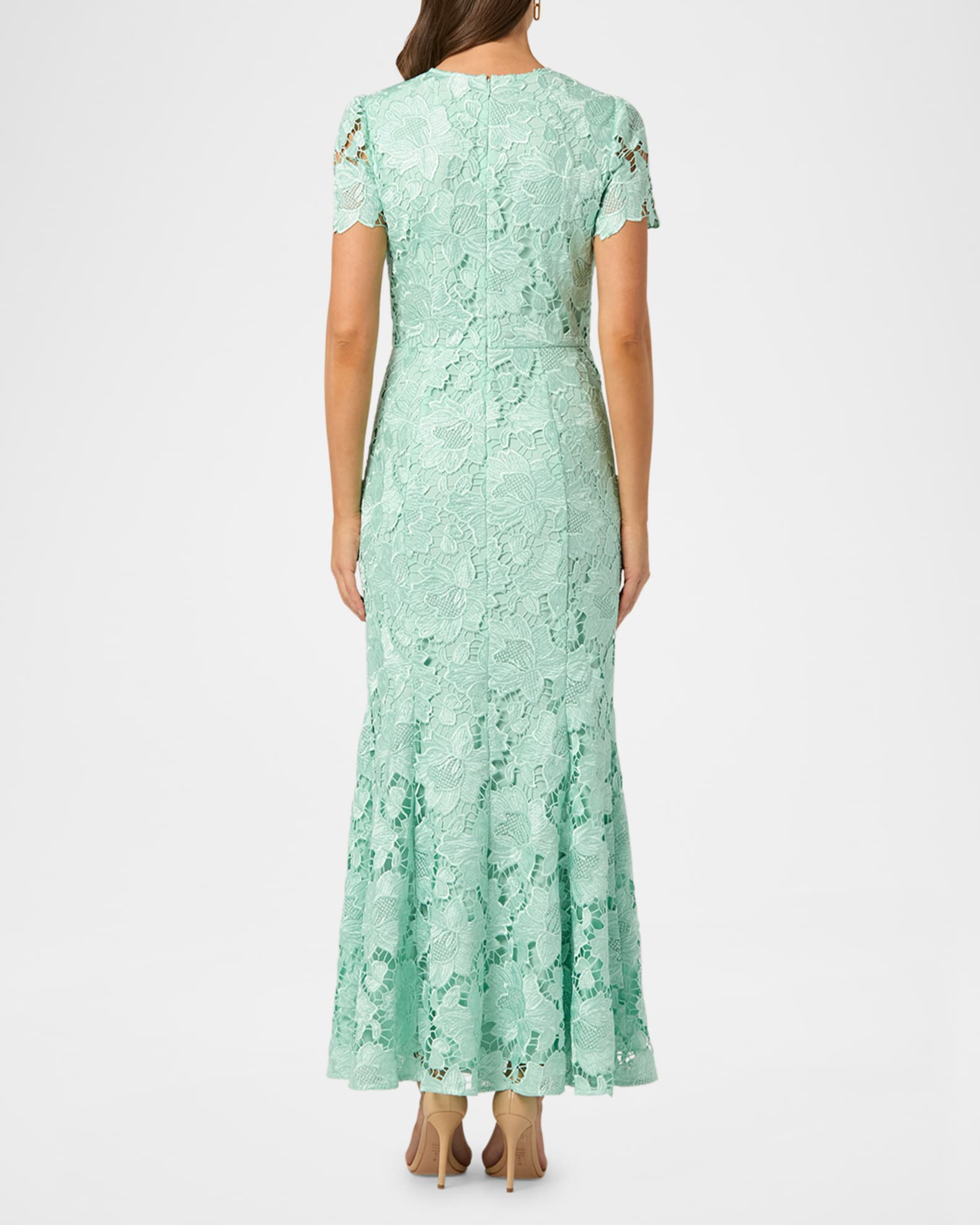 Shoshanna Brie Floral Lace Trumpet Maxi Dress | Neiman Marcus