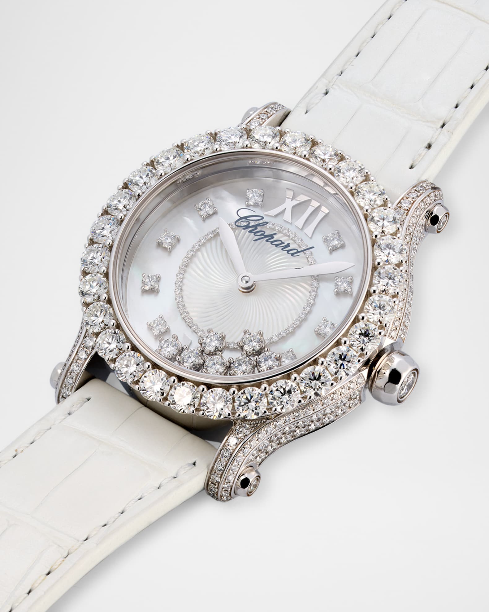 Chopard 36mm Happy Sport Joaillerie Watch with Diamonds and MOP Dial ...