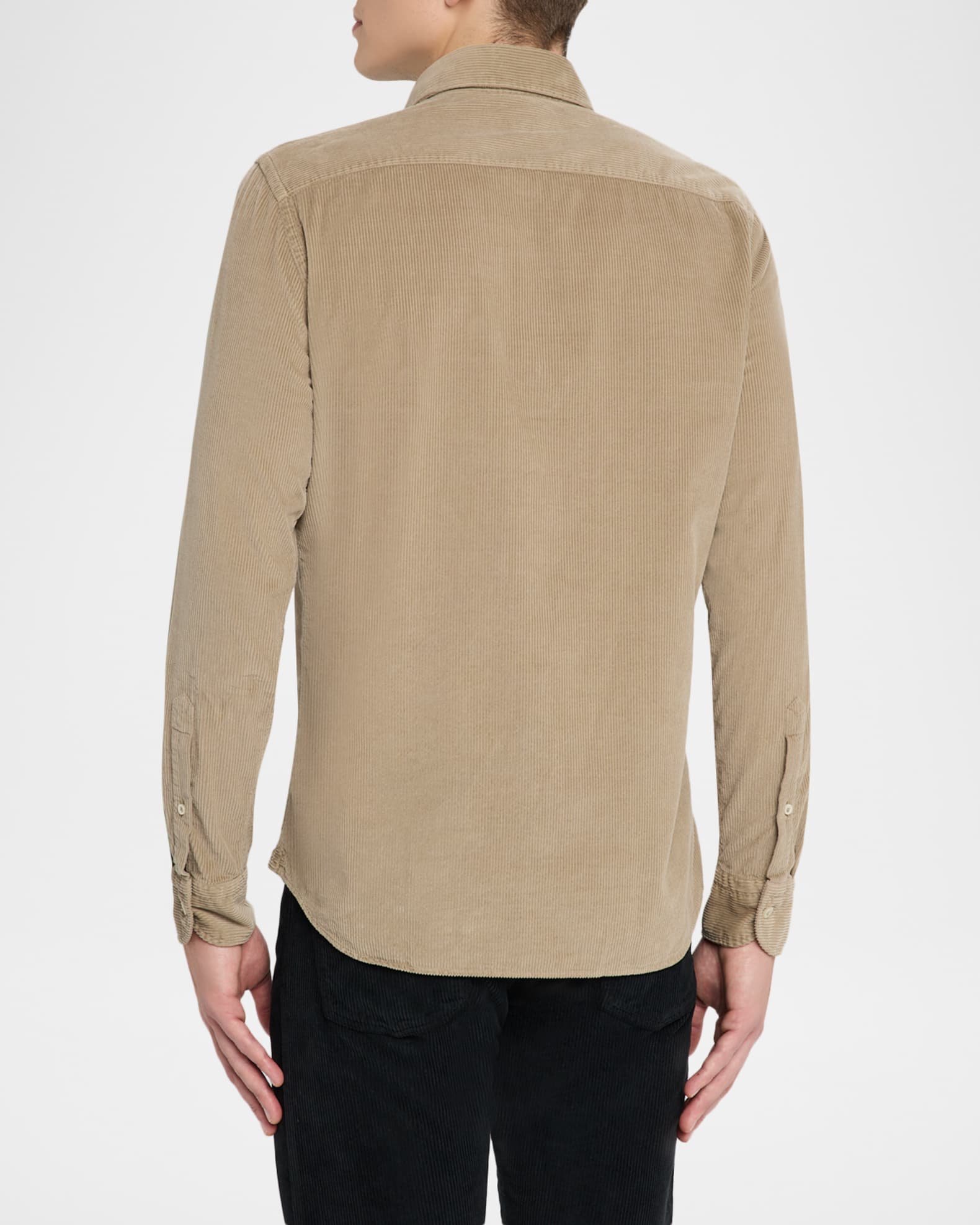 Neiman Marcus Men's Wide-Wale Corduroy Modern Fit Button-Down Shirt ...