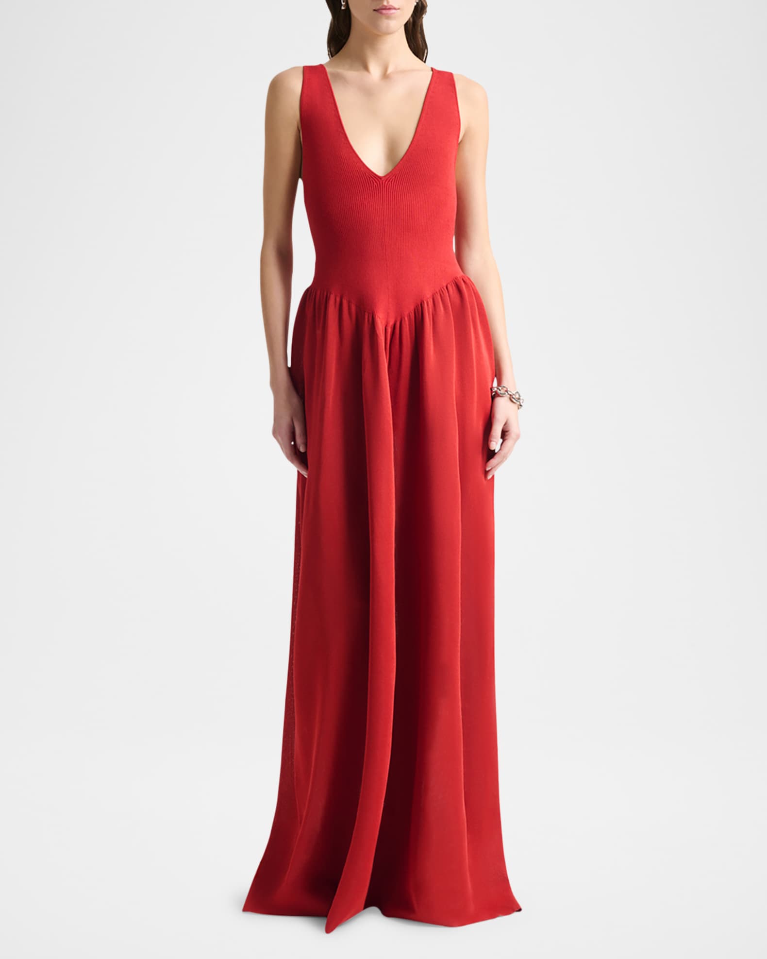 Altuzarra Lollie Plunging Drop-Waist Maxi Dress | Neiman Marcus