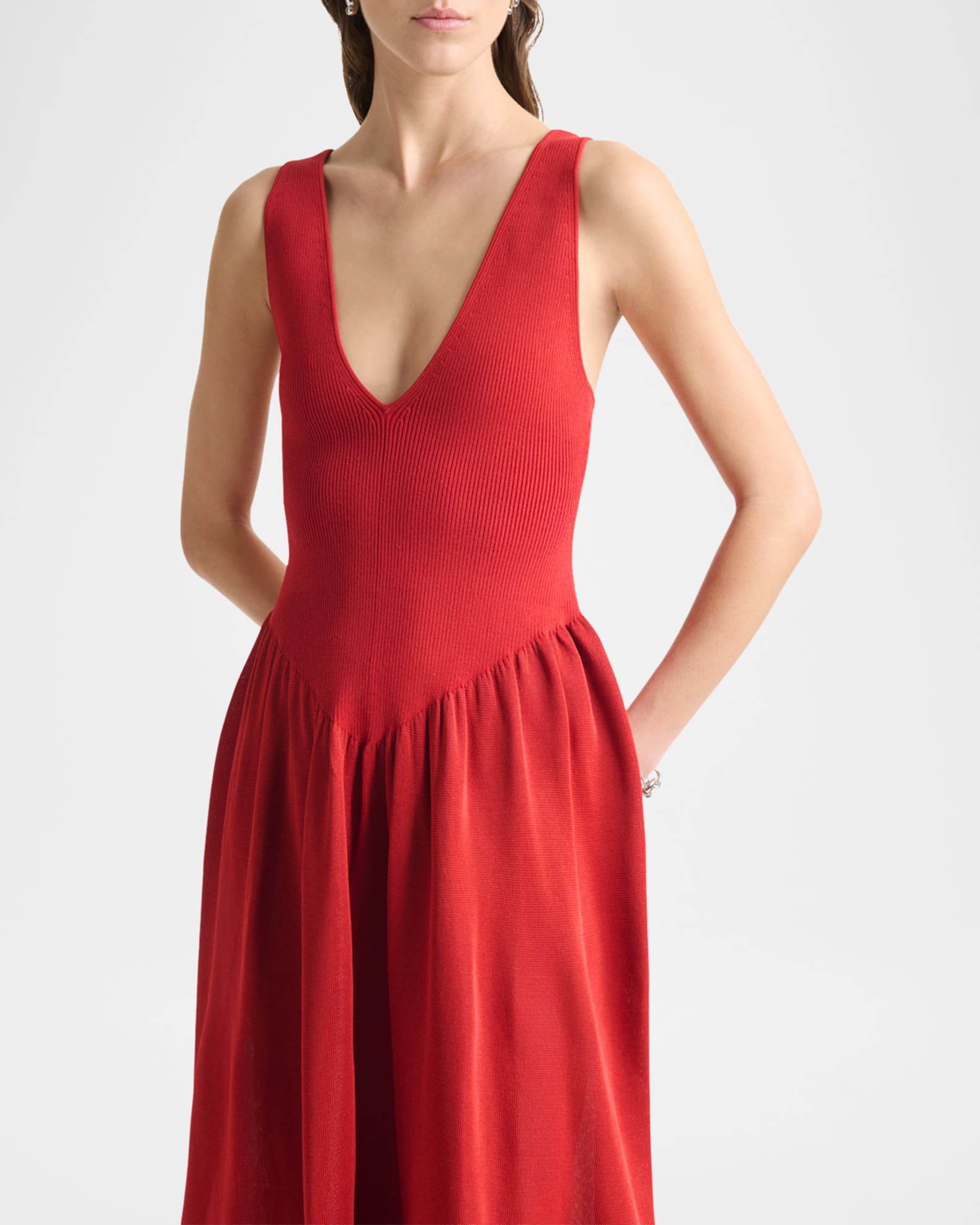 Altuzarra Lollie Plunging Drop-Waist Maxi Dress | Neiman Marcus