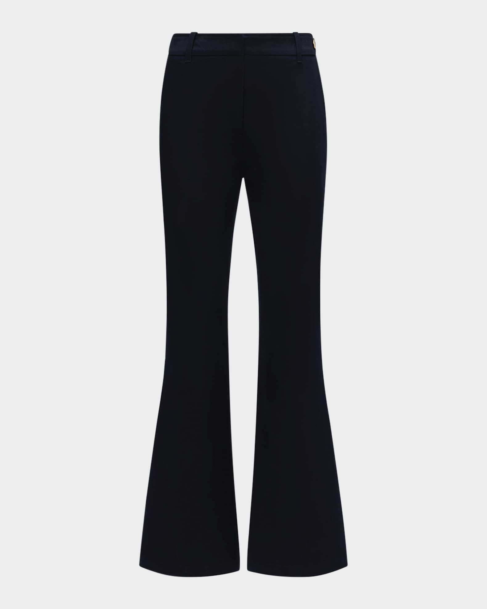 CALLAS Milano Mila Cropped Flare-Leg Stretch Cotton Pants | Neiman Marcus