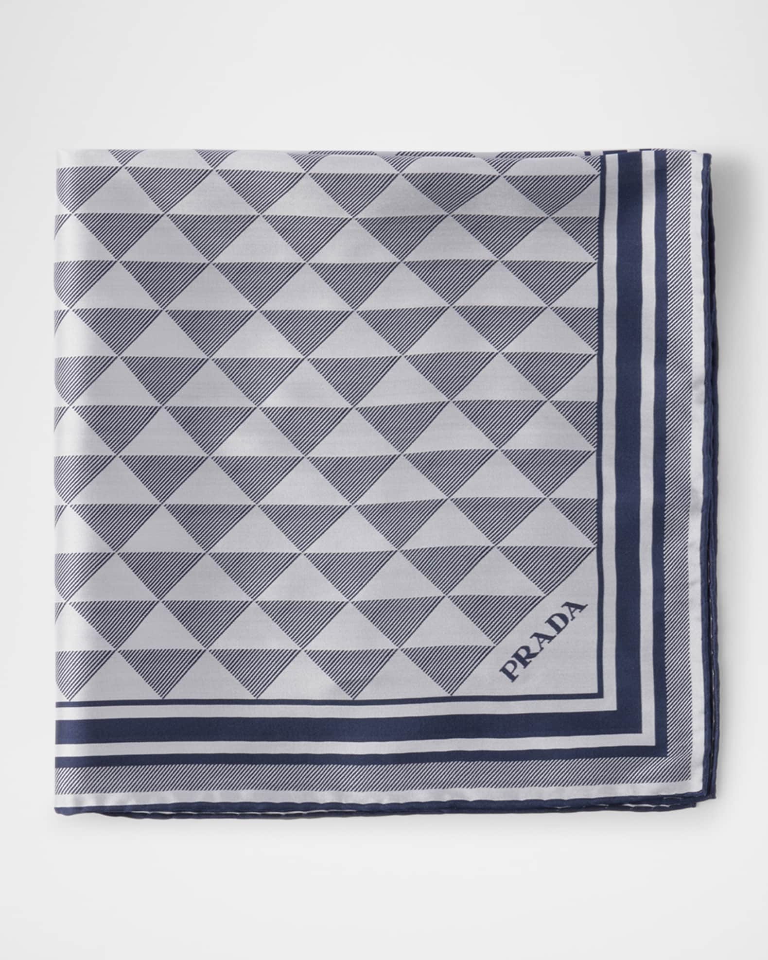 Prada Triangle-Print Silk Scarf | Neiman Marcus