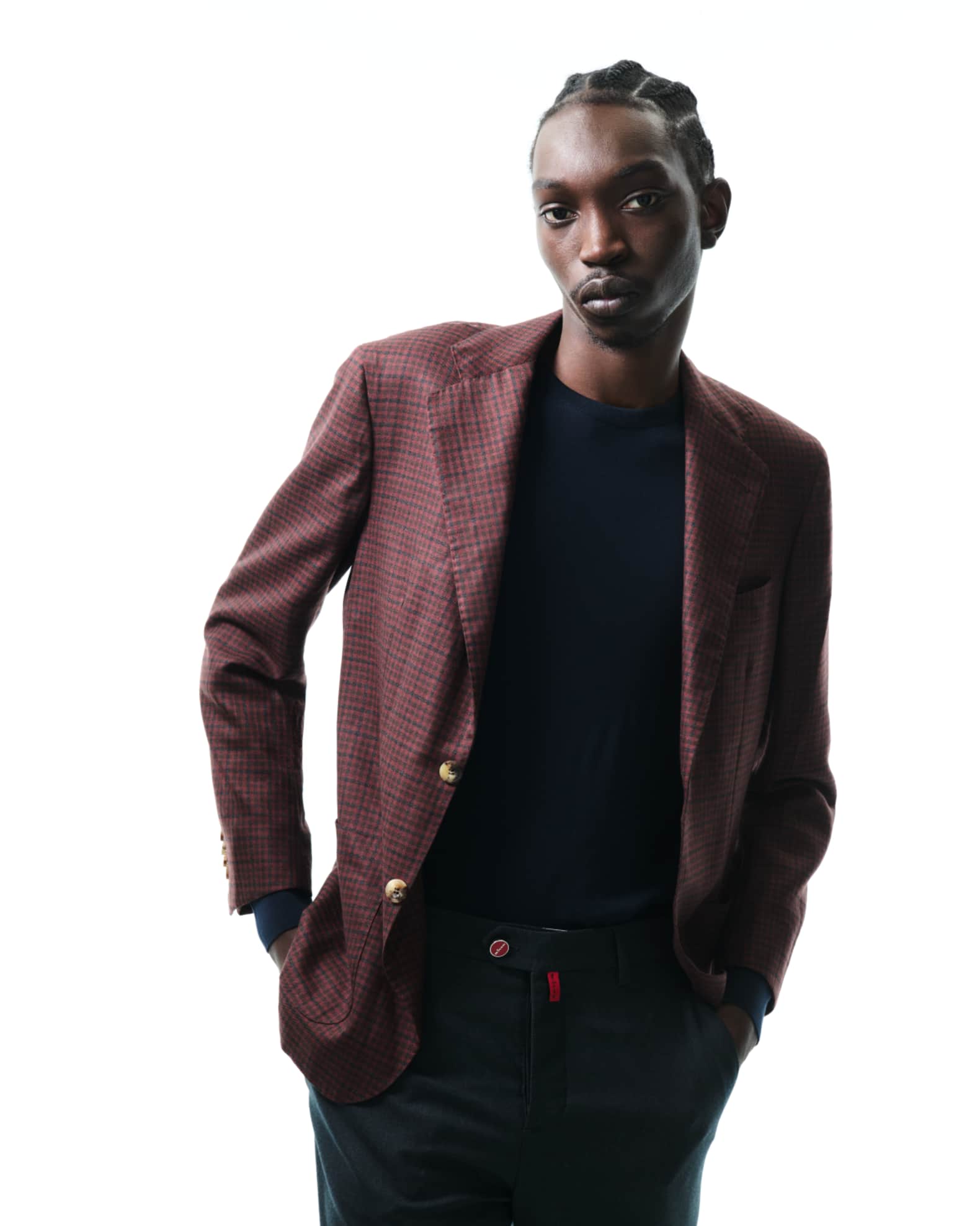 Kiton Men's 14 Micron Wool Crewneck Sweater | Neiman Marcus