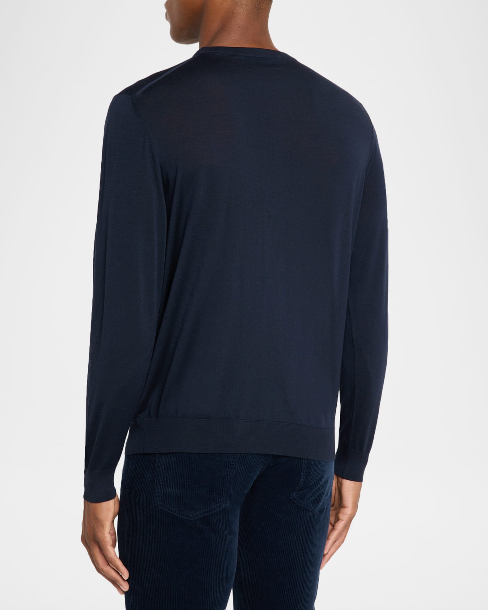 Kiton Men's 14 Micron Wool Crewneck Sweater | Neiman Marcus
