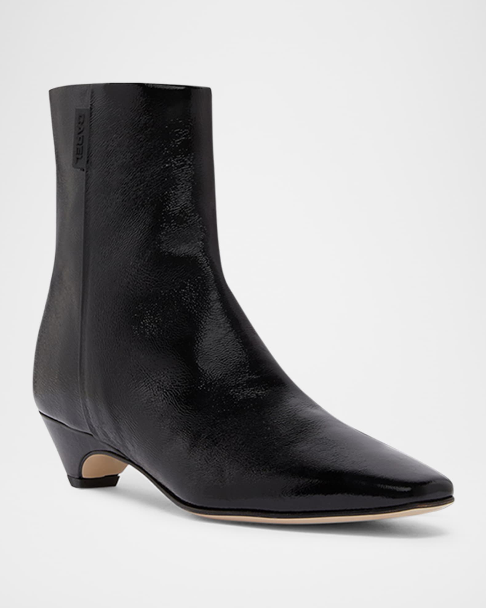 CAREL Monica Patent Leather Ankle Boots | Neiman Marcus