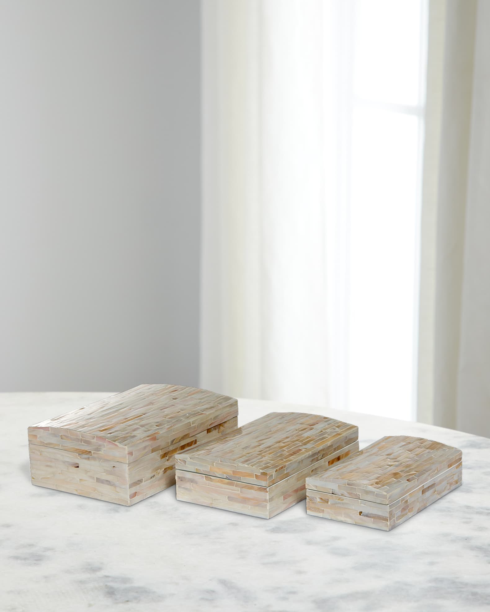 Park Hill Collection Capraia Coast Mother-of-Pearl Decorative Boxes ...