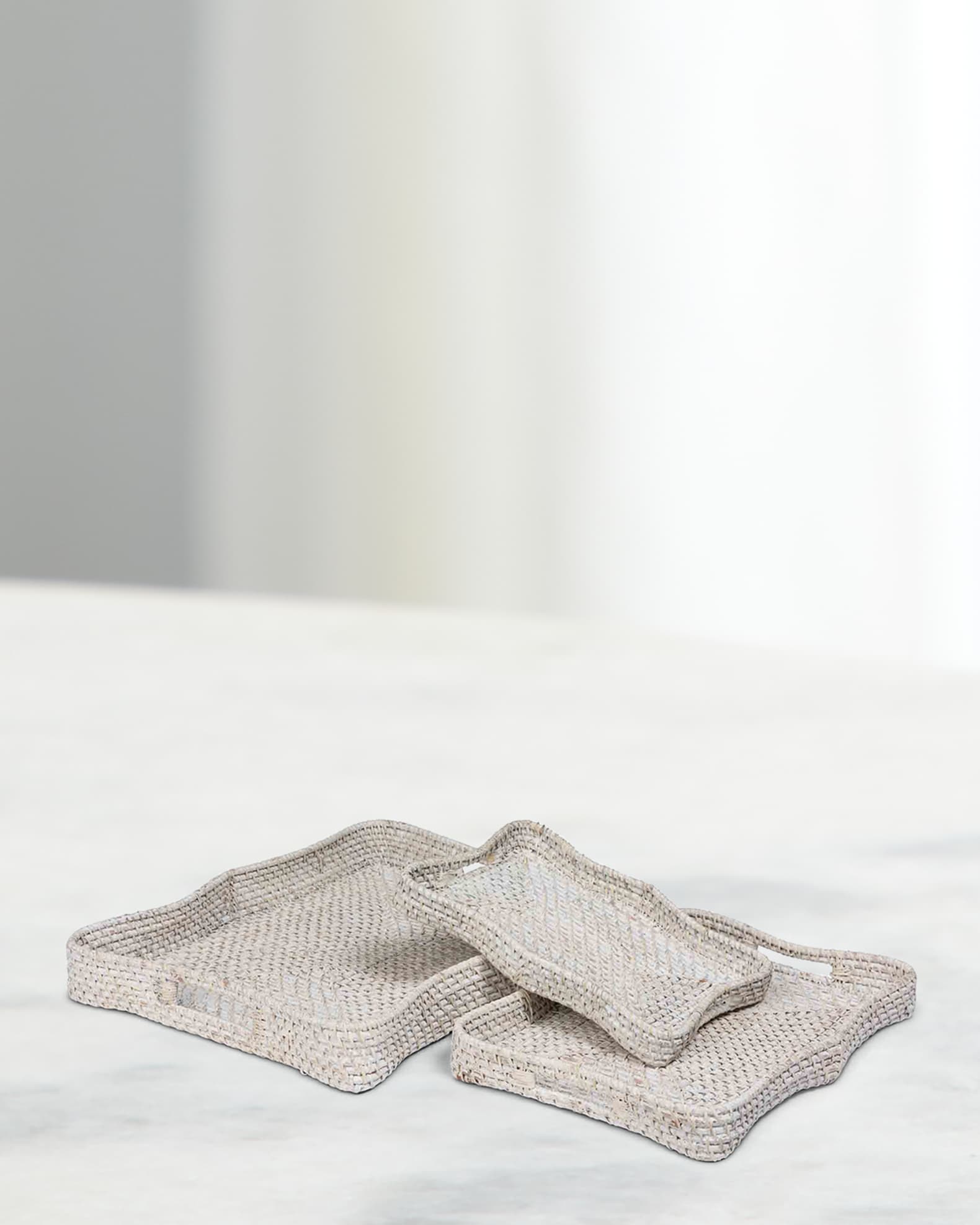 Park Hill Collection Sanibel Scalloped Trays, Set of 3 | Neiman Marcus