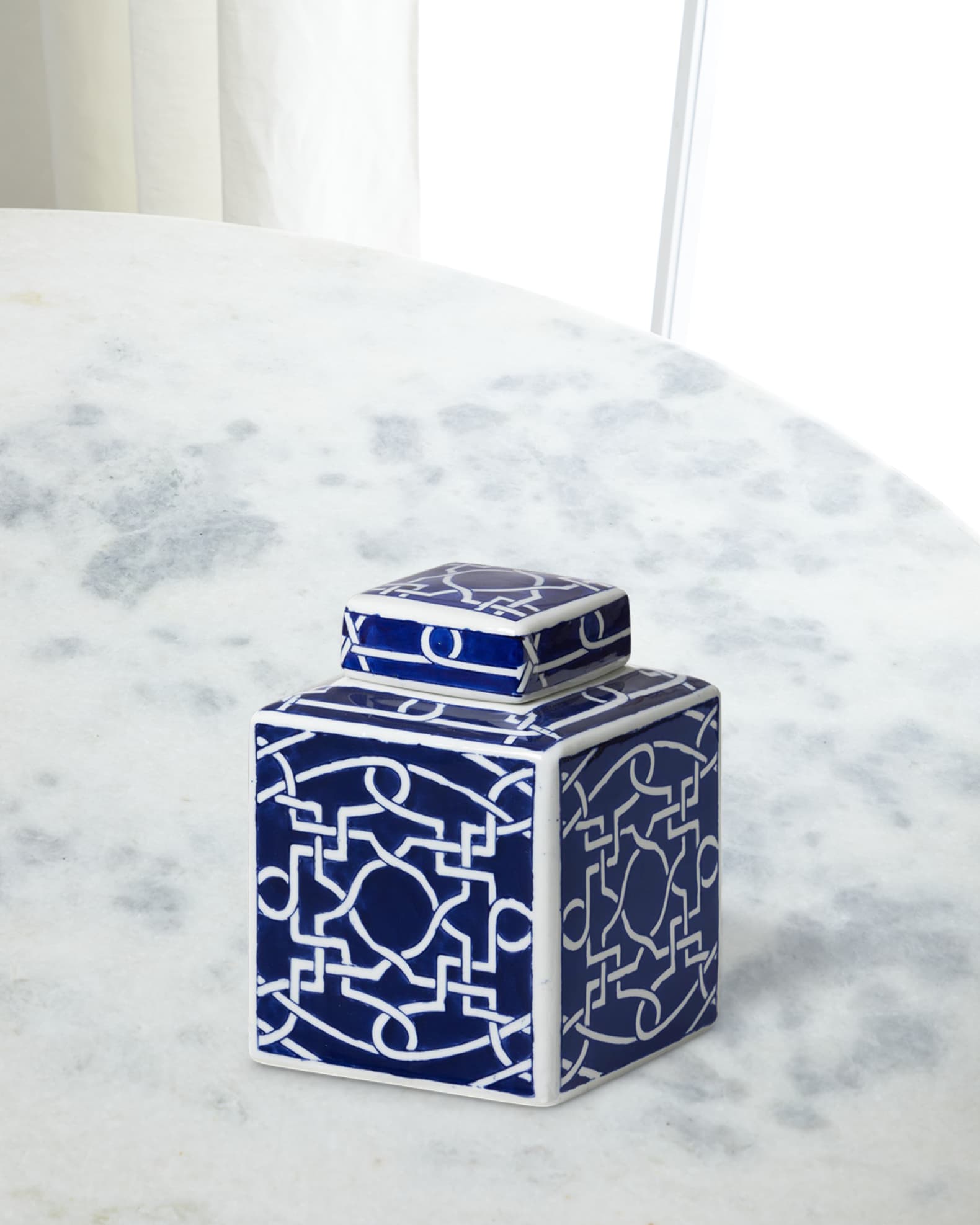 Imperial Ceramic Geometric Square Jar Collection | Neiman Marcus