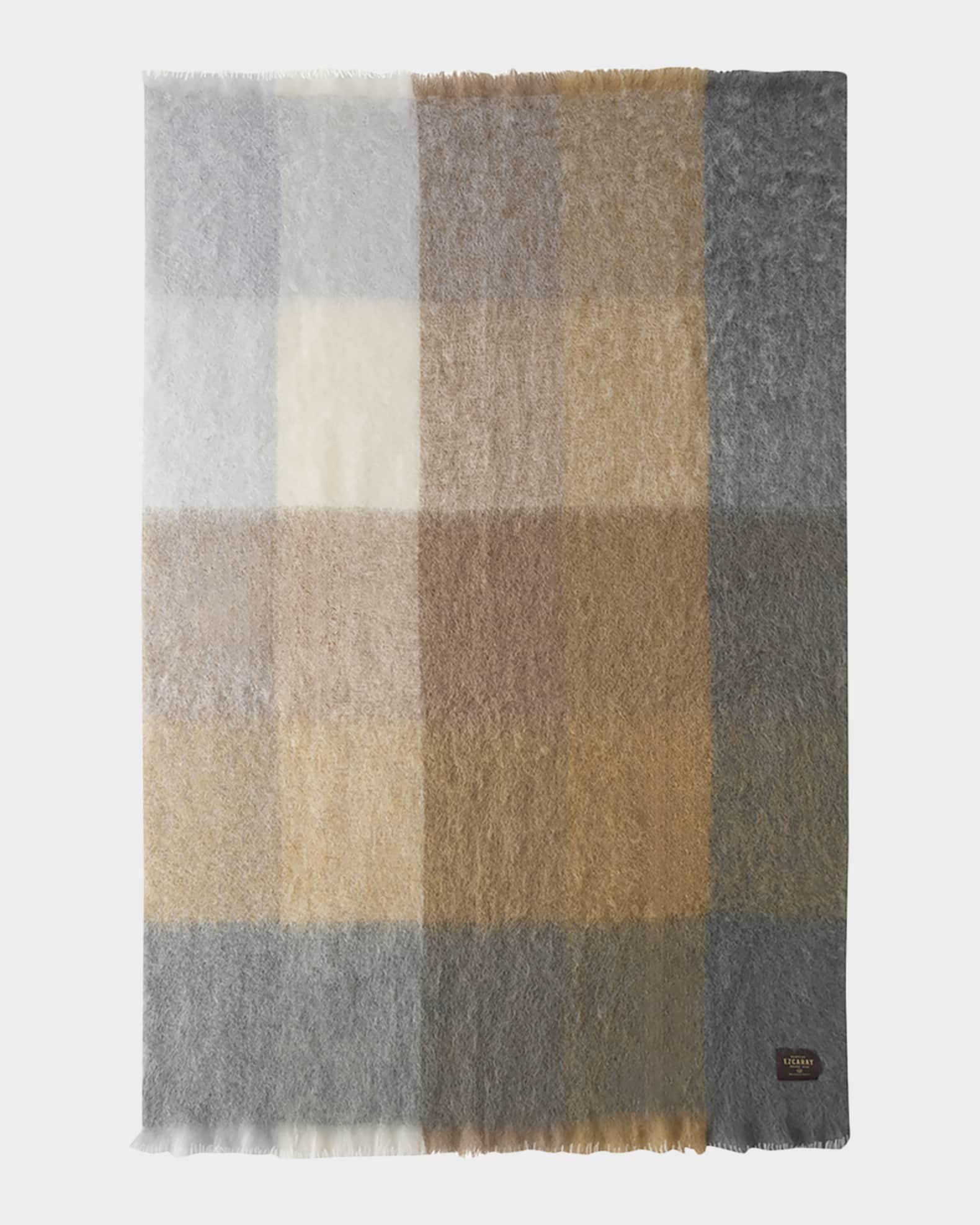 Mantas Ezcaray Cuadros Mohair & Wool Throw, 51" x 79" | Neiman Marcus
