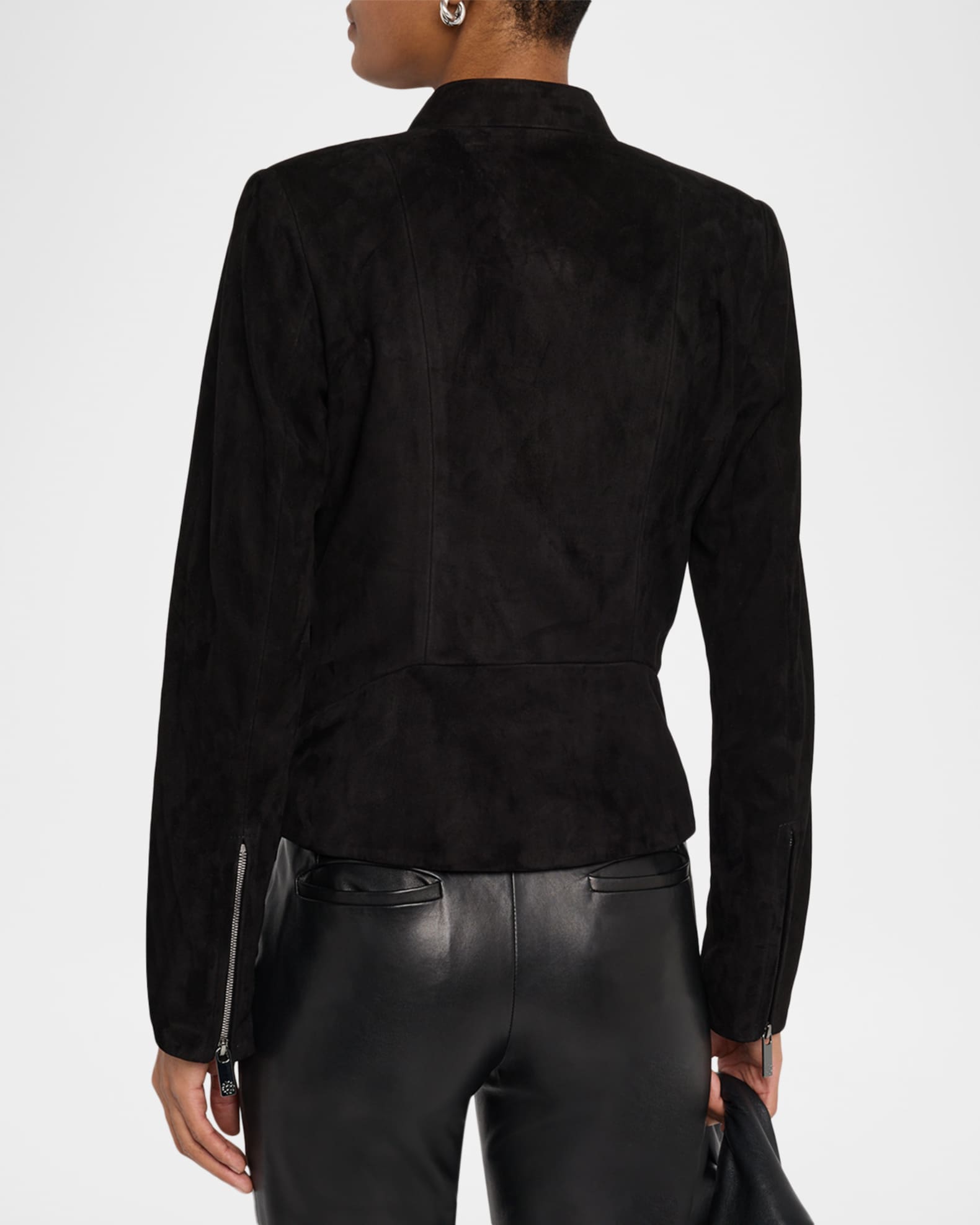 Gorski Metis Suede Slim Zip Jacket | Neiman Marcus