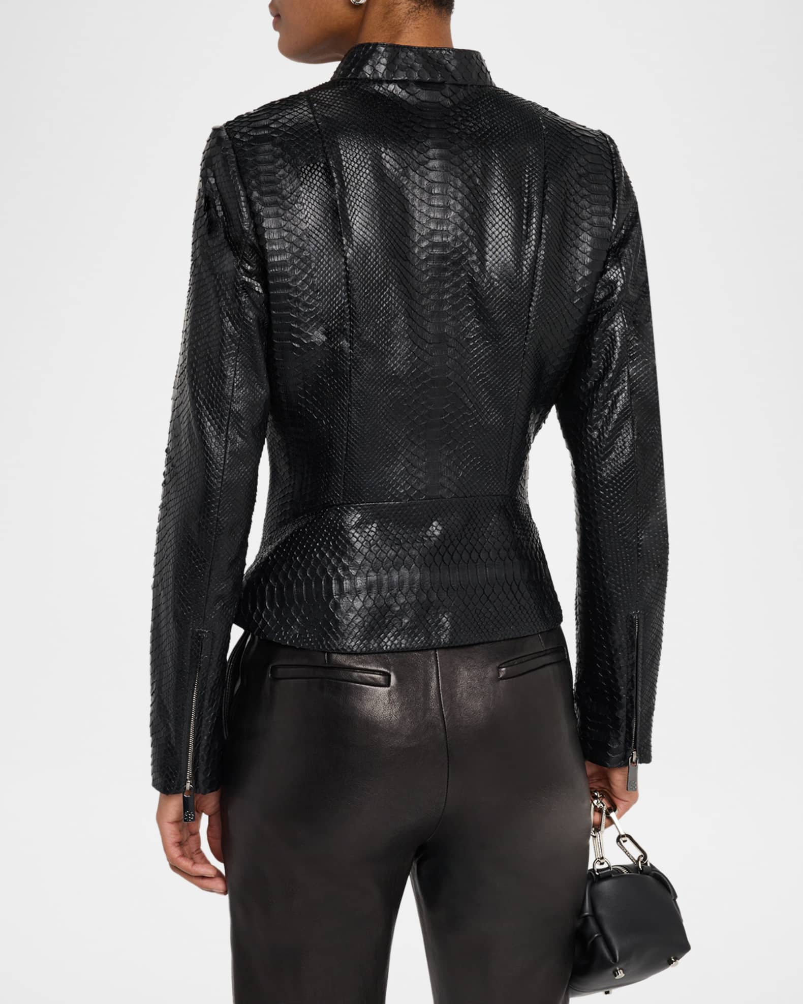 Gorski Fitted Python Jacket | Neiman Marcus