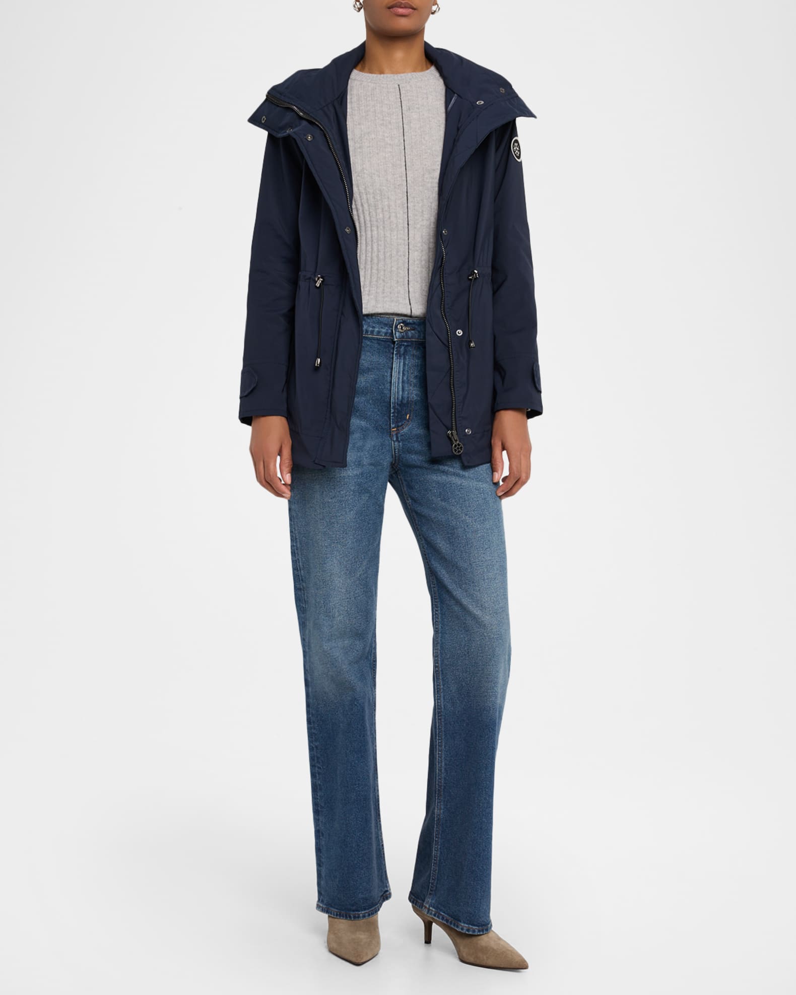 Gorski Lightweight Jacket With Concealed Hood | Neiman Marcus