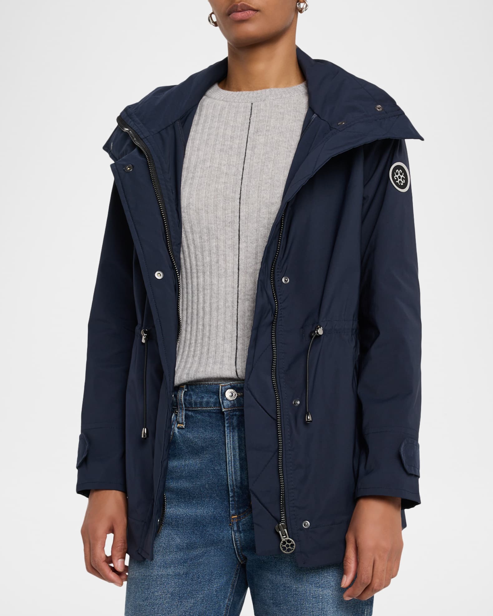 Gorski Lightweight Jacket With Concealed Hood | Neiman Marcus