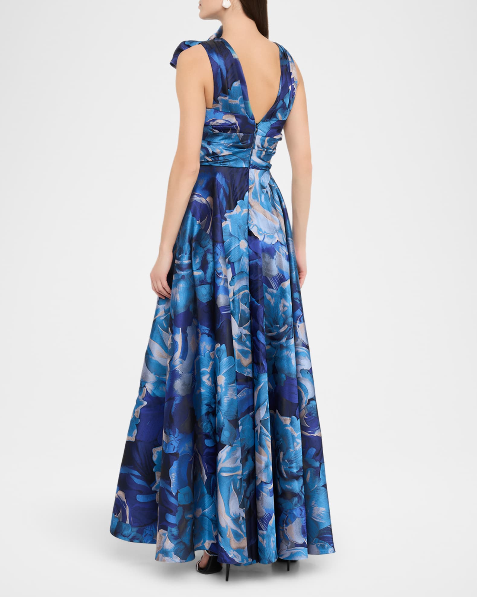 Talbot Runhof Rose Jacquard Gown | Neiman Marcus