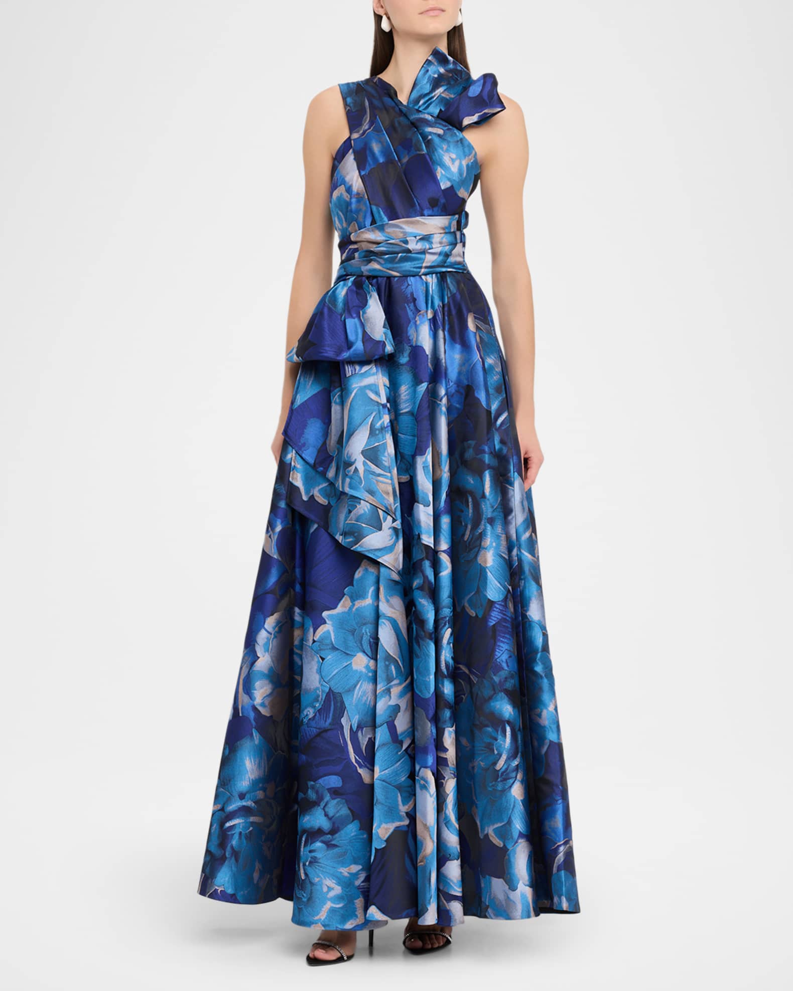 Talbot Runhof Rose Jacquard Gown | Neiman Marcus
