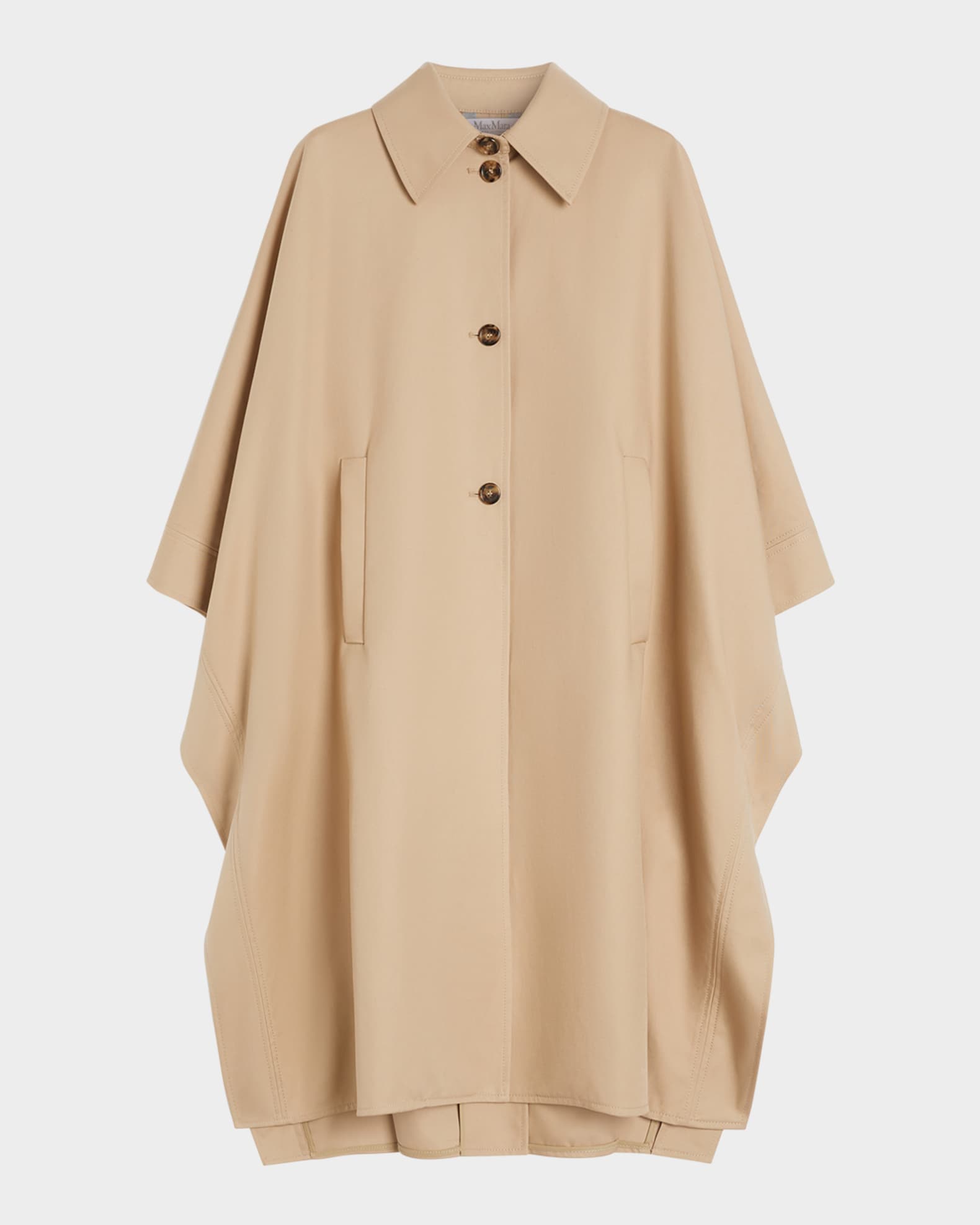 Max Mara Pedale Water-Repellent Cotton Cape | Neiman Marcus