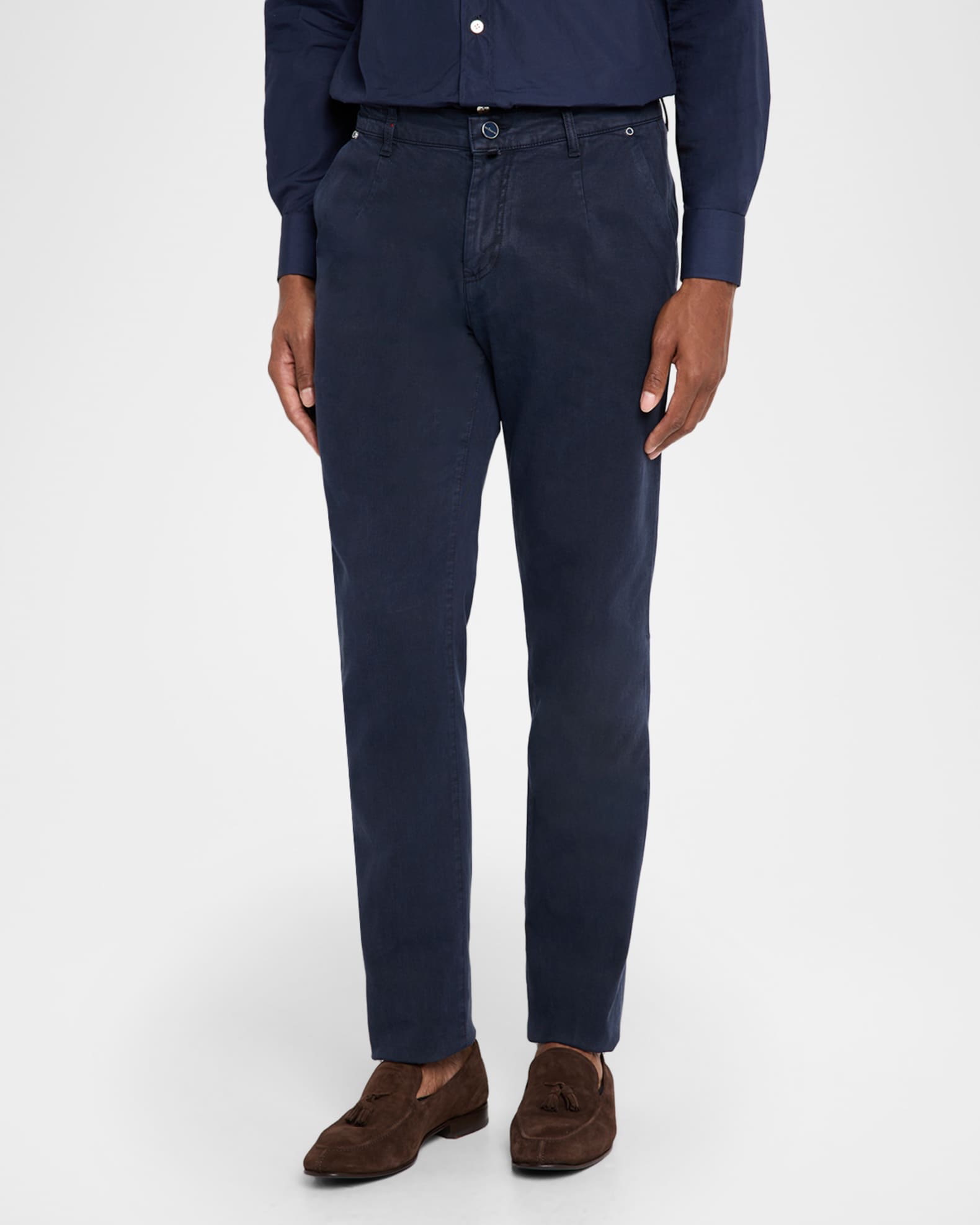Kiton Men's Straight Fit Flat-Front Pants | Neiman Marcus