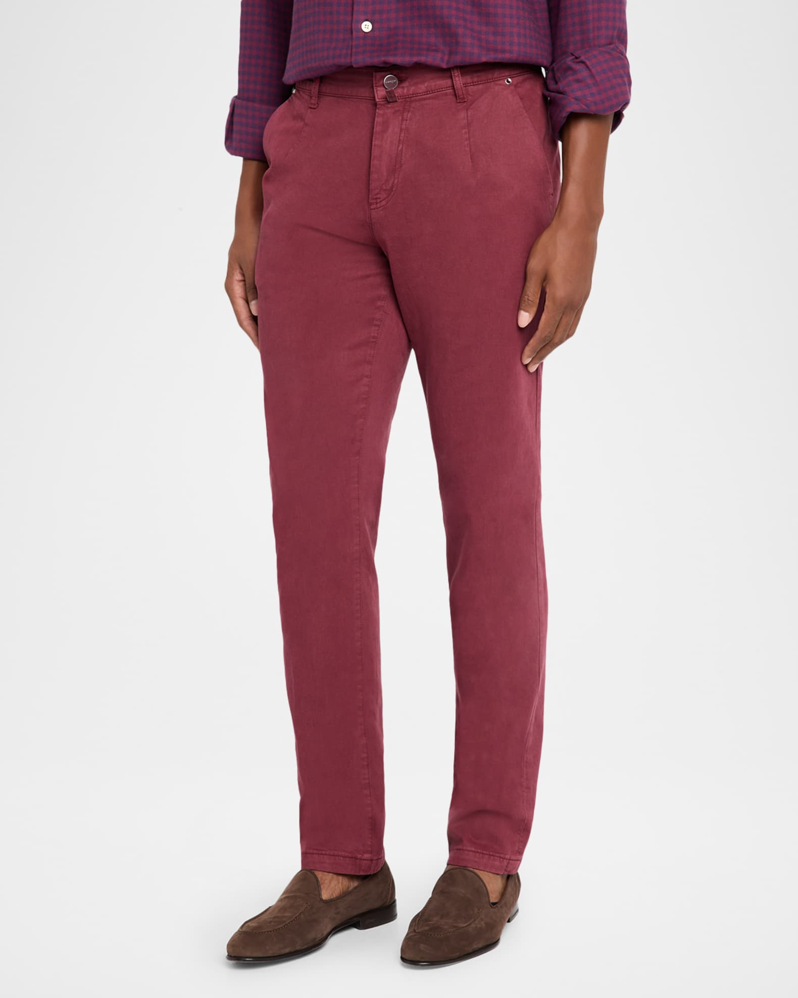 Kiton Men's Straight Fit Flat-Front Pants | Neiman Marcus