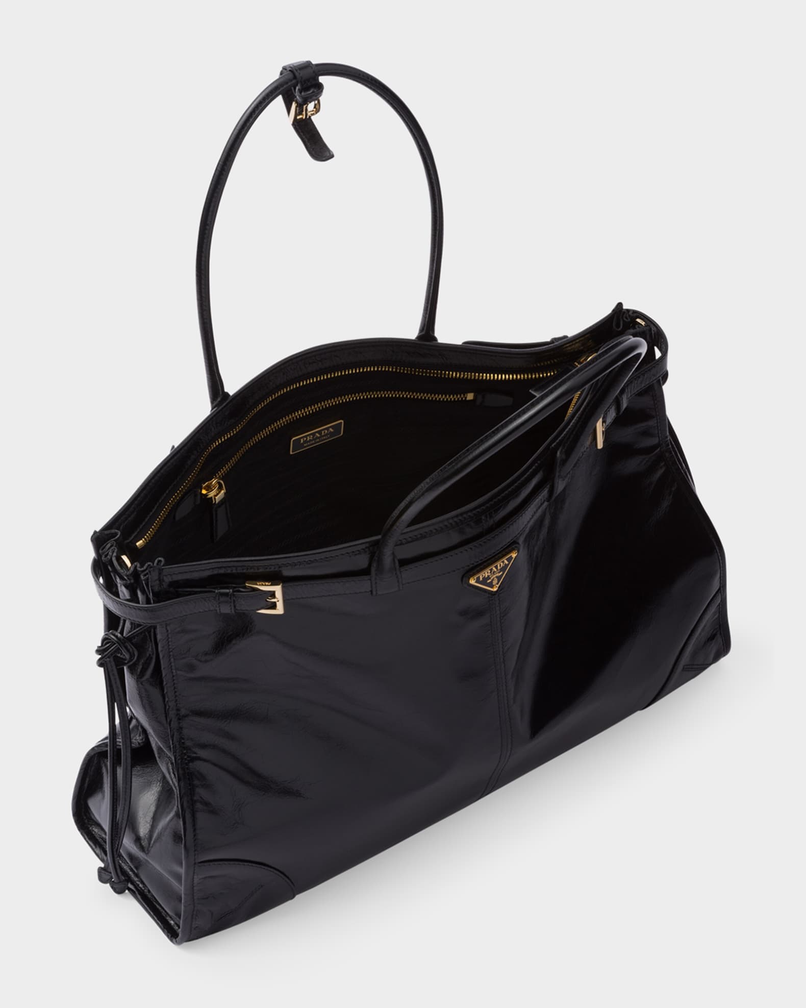 Prada Bonnie Large Leather Shoulder Bag | Neiman Marcus