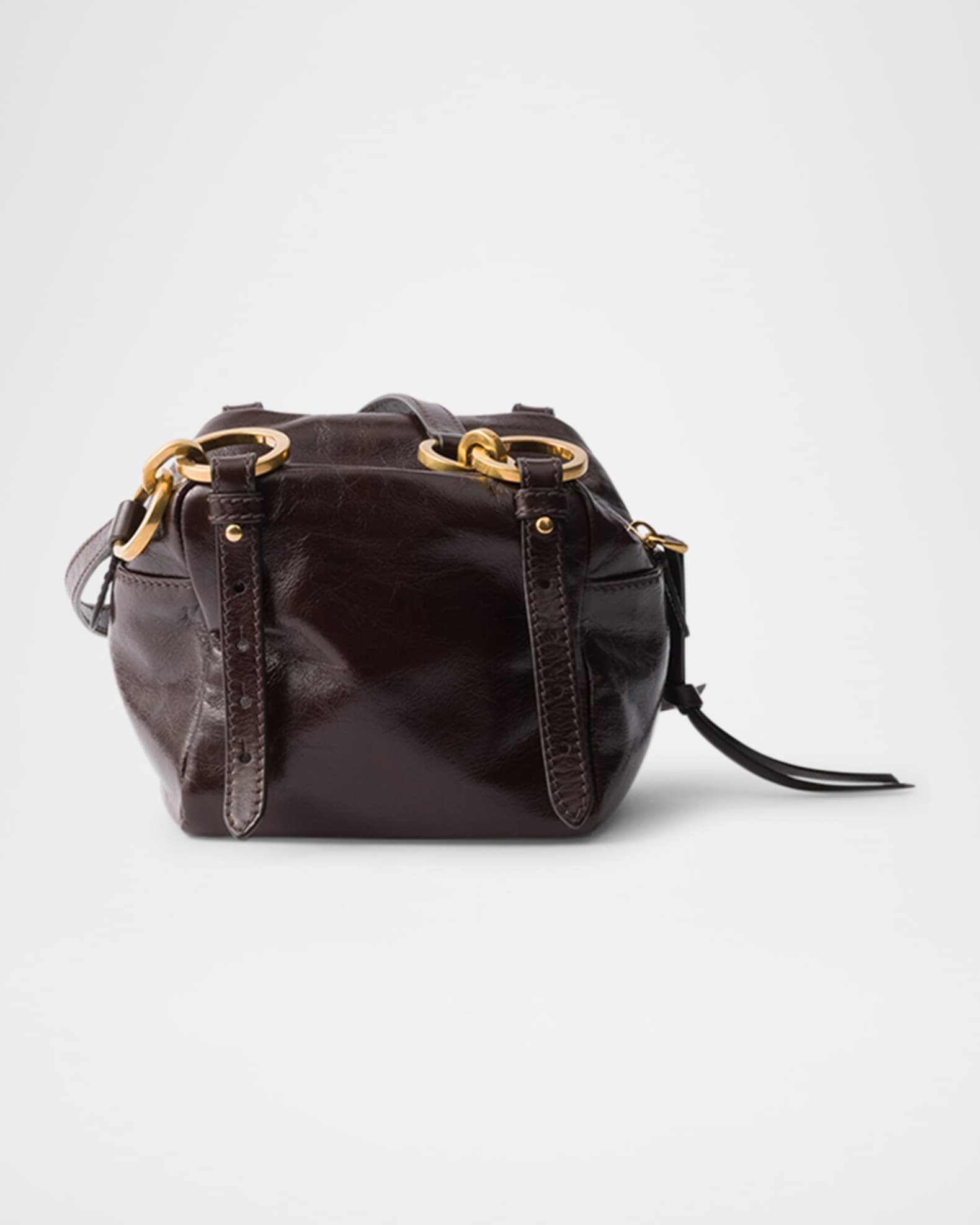 Prada Mini Dangle Leather Top-Handle Bag | Neiman Marcus