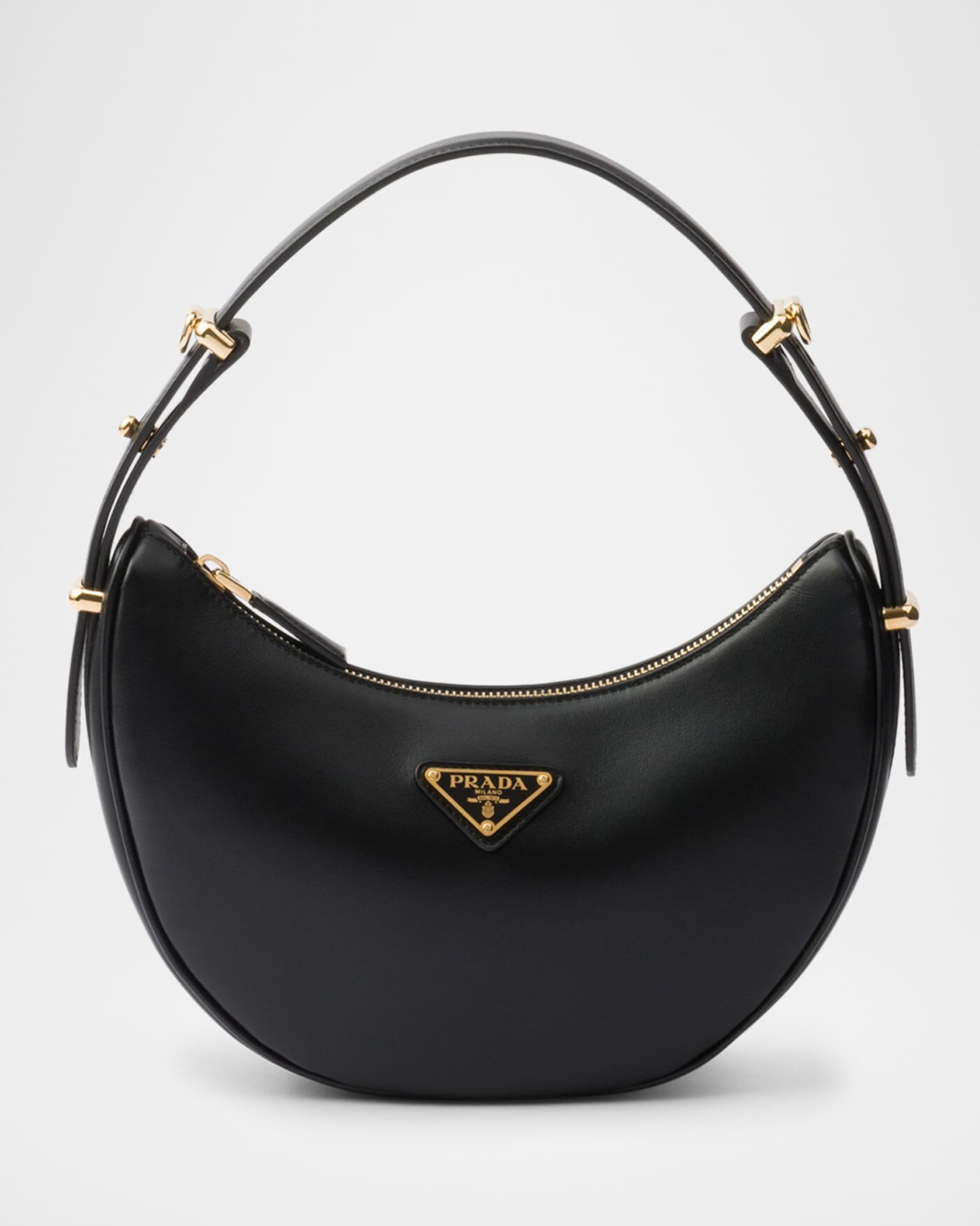 Prada Arque Small Calfskin Leather Shoulder Bag | Neiman Marcus