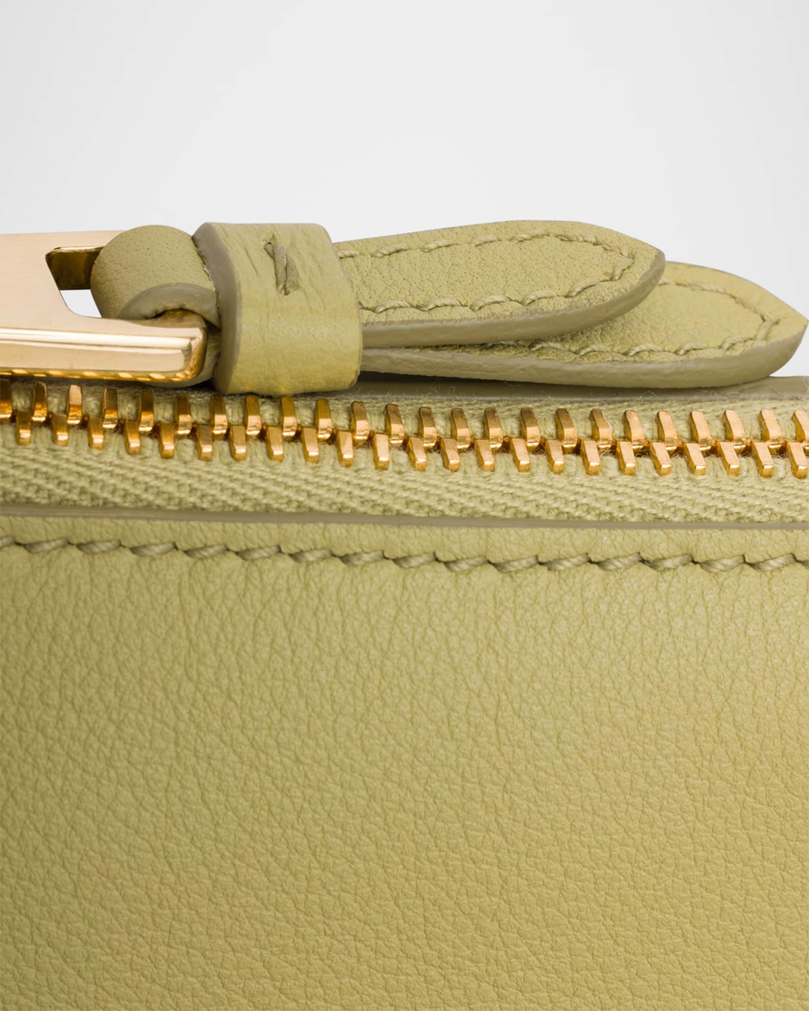 Prada Calfskin Leather Pouch Bag | Neiman Marcus