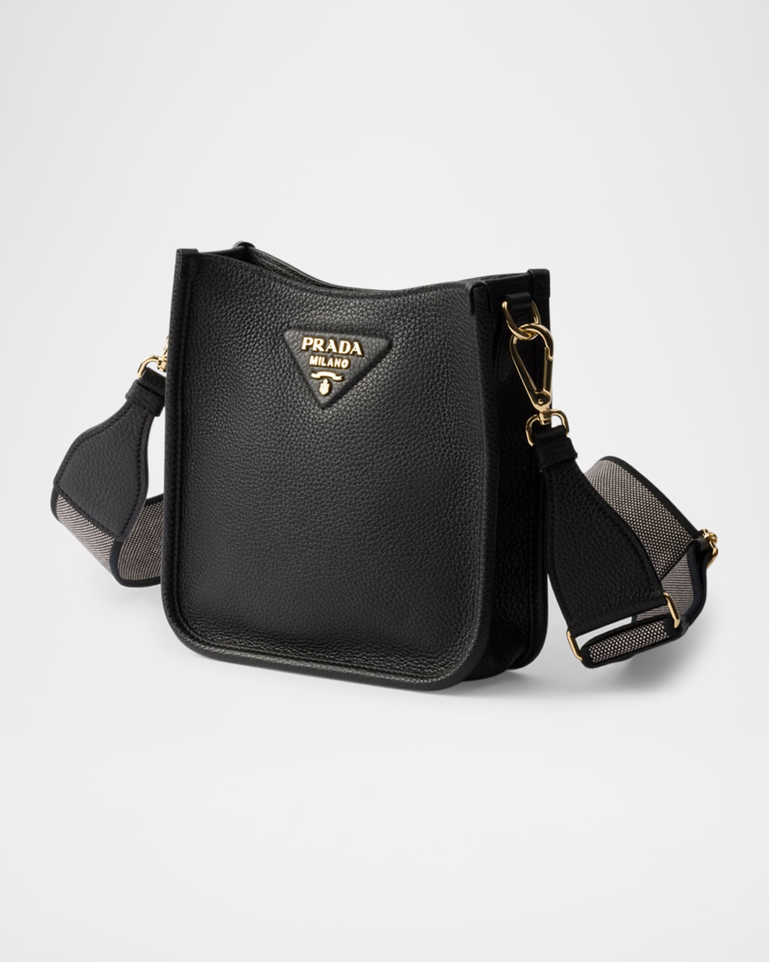 Prada Daino Soft Leather Mini Hobo Crossbody Bag | Neiman Marcus