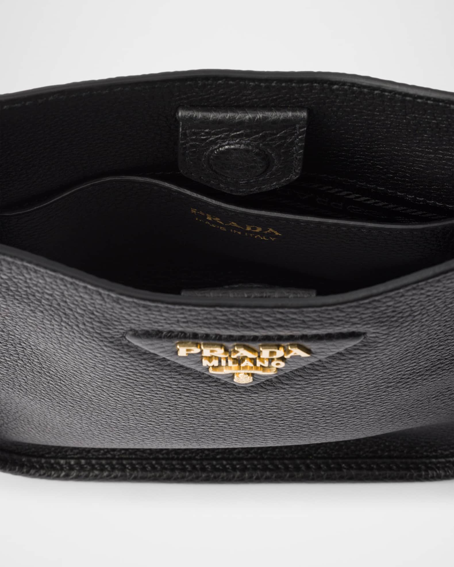 Prada Daino Soft Leather Mini Hobo Crossbody Bag | Neiman Marcus