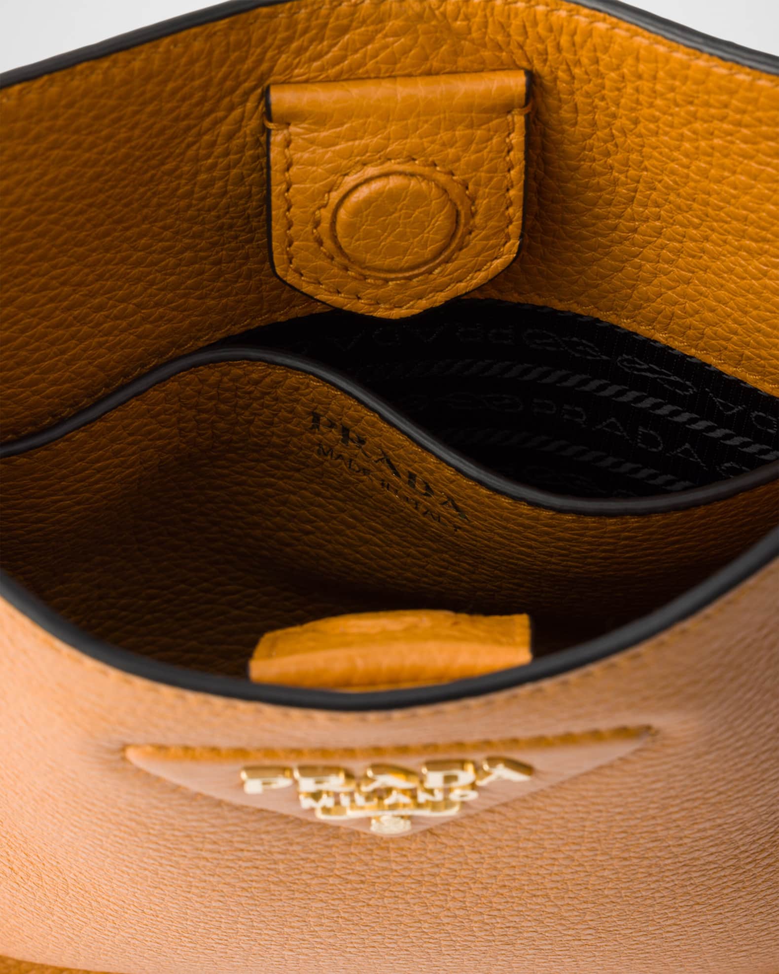 Prada Daino Soft Leather Mini Hobo Crossbody Bag | Neiman Marcus