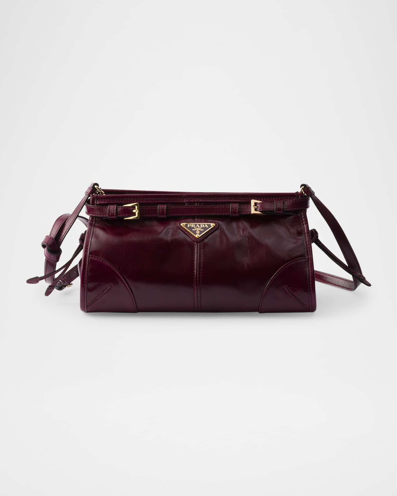 Prada Bonnie Small Lux Calf Leather Shoulder Bag | Neiman Marcus