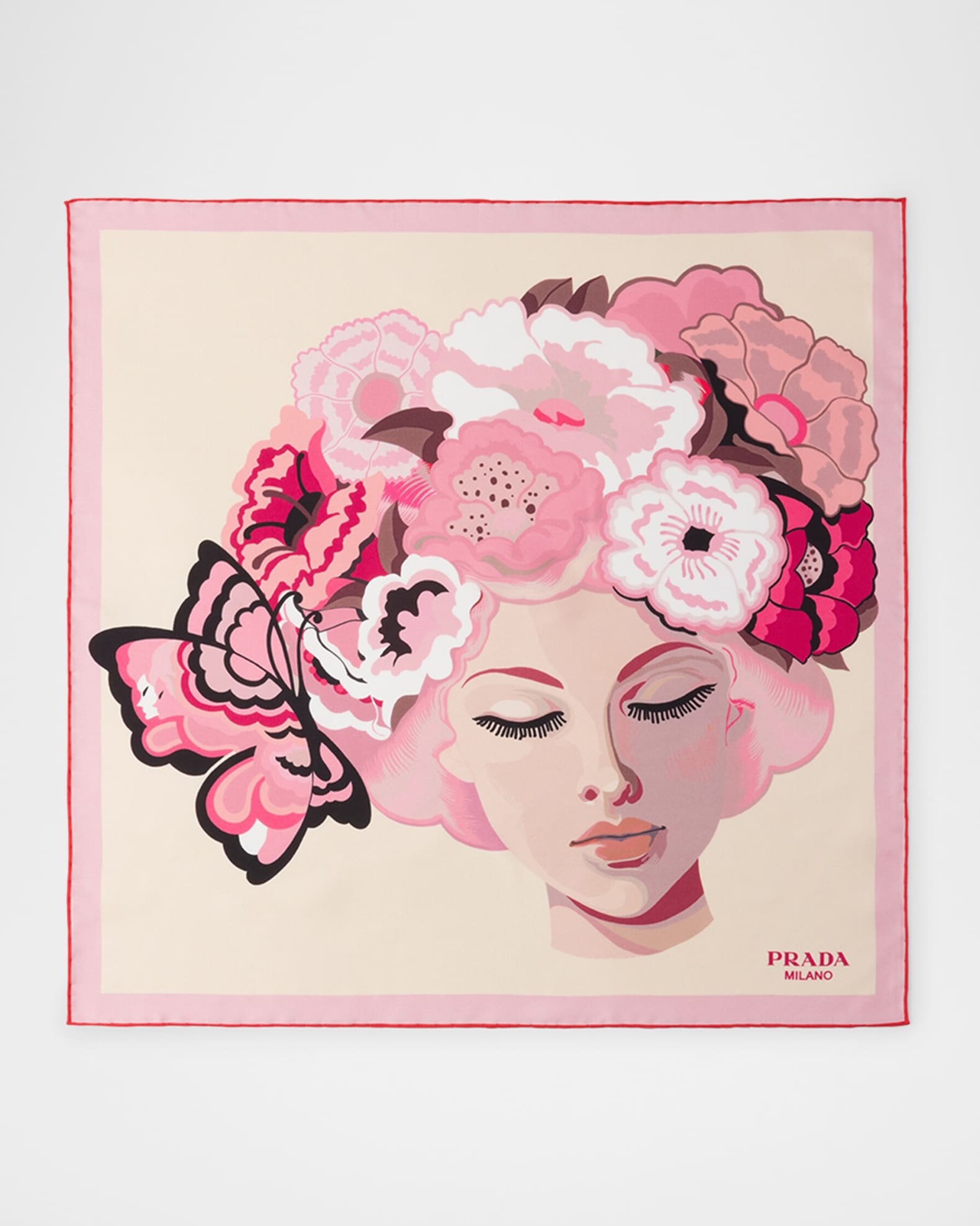 Prada Printed Silk Twill Scarf | Neiman Marcus