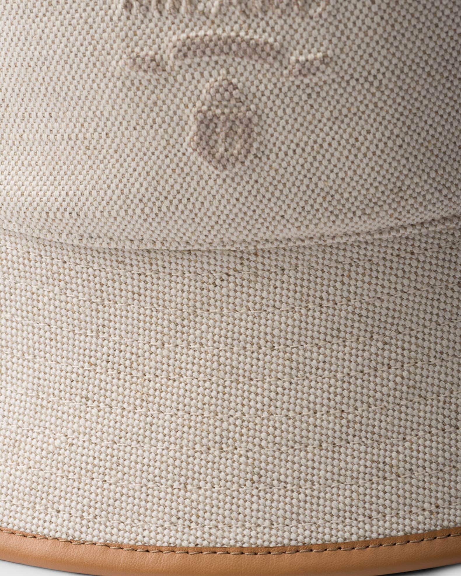 Prada Linen Logo Bucket Hat | Neiman Marcus