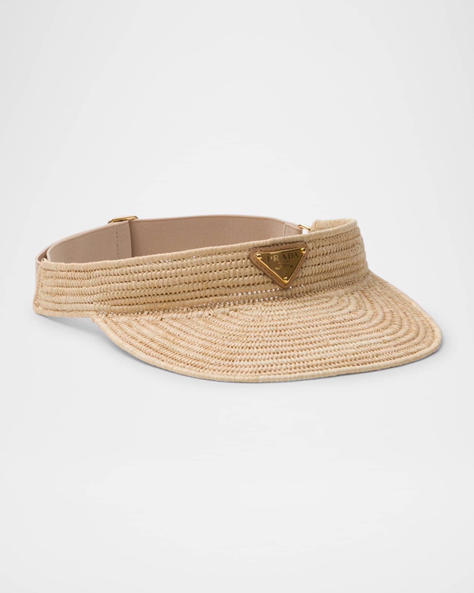 Prada Crochet Logo Visor | Neiman Marcus