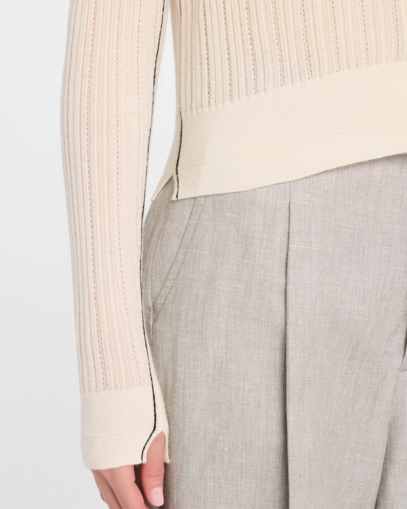 MARIA MCMANUS Pointelle Knit Petite Cardigan | Neiman Marcus