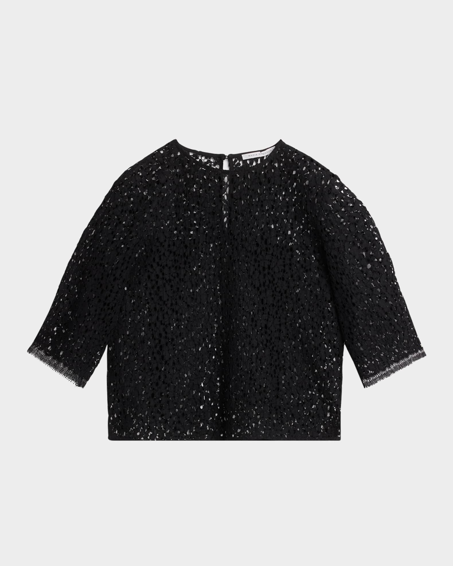 MARIA MCMANUS Lace Short-Sleeve T-Shirt | Neiman Marcus