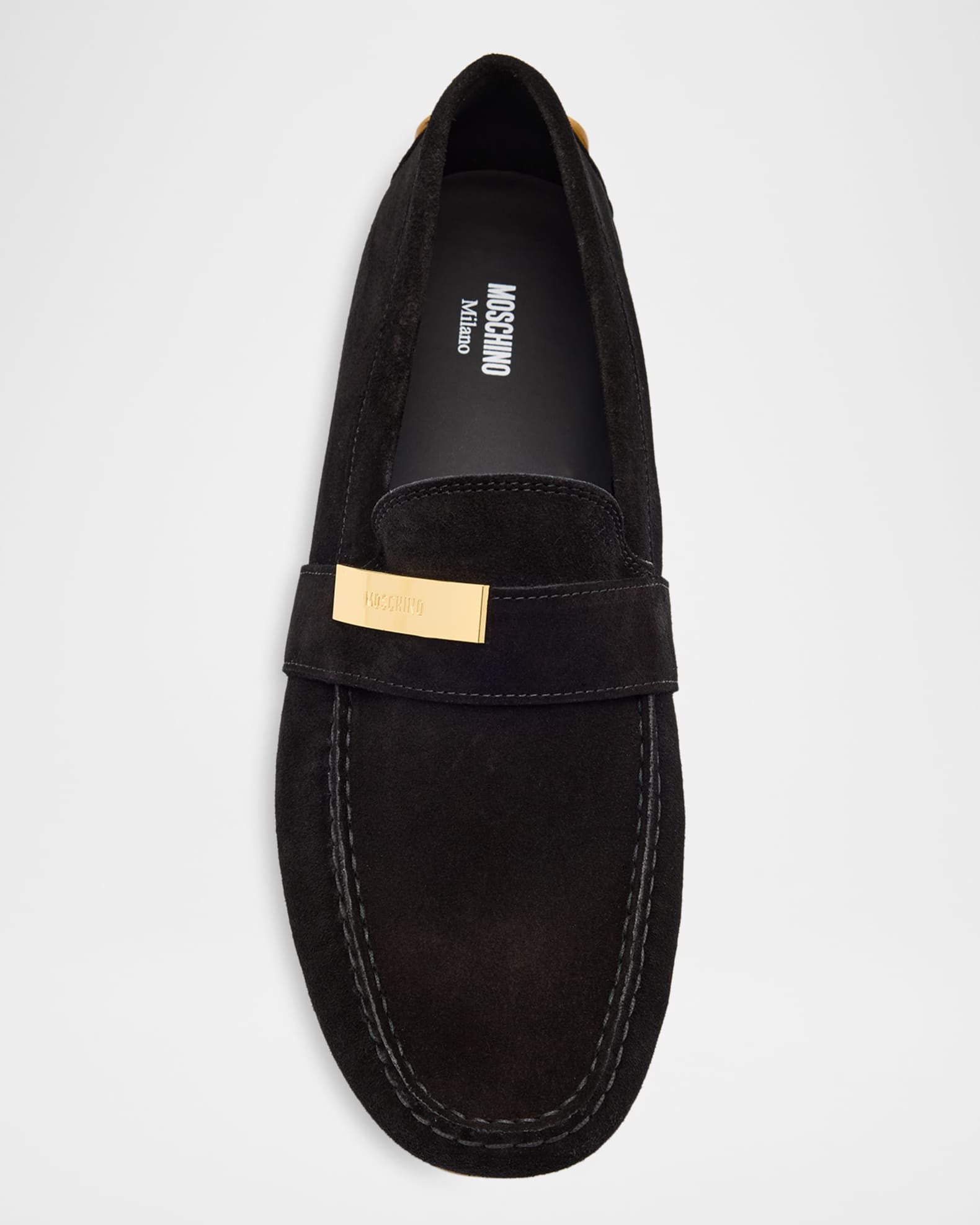 Moschino Men's Suede Drivers | Neiman Marcus