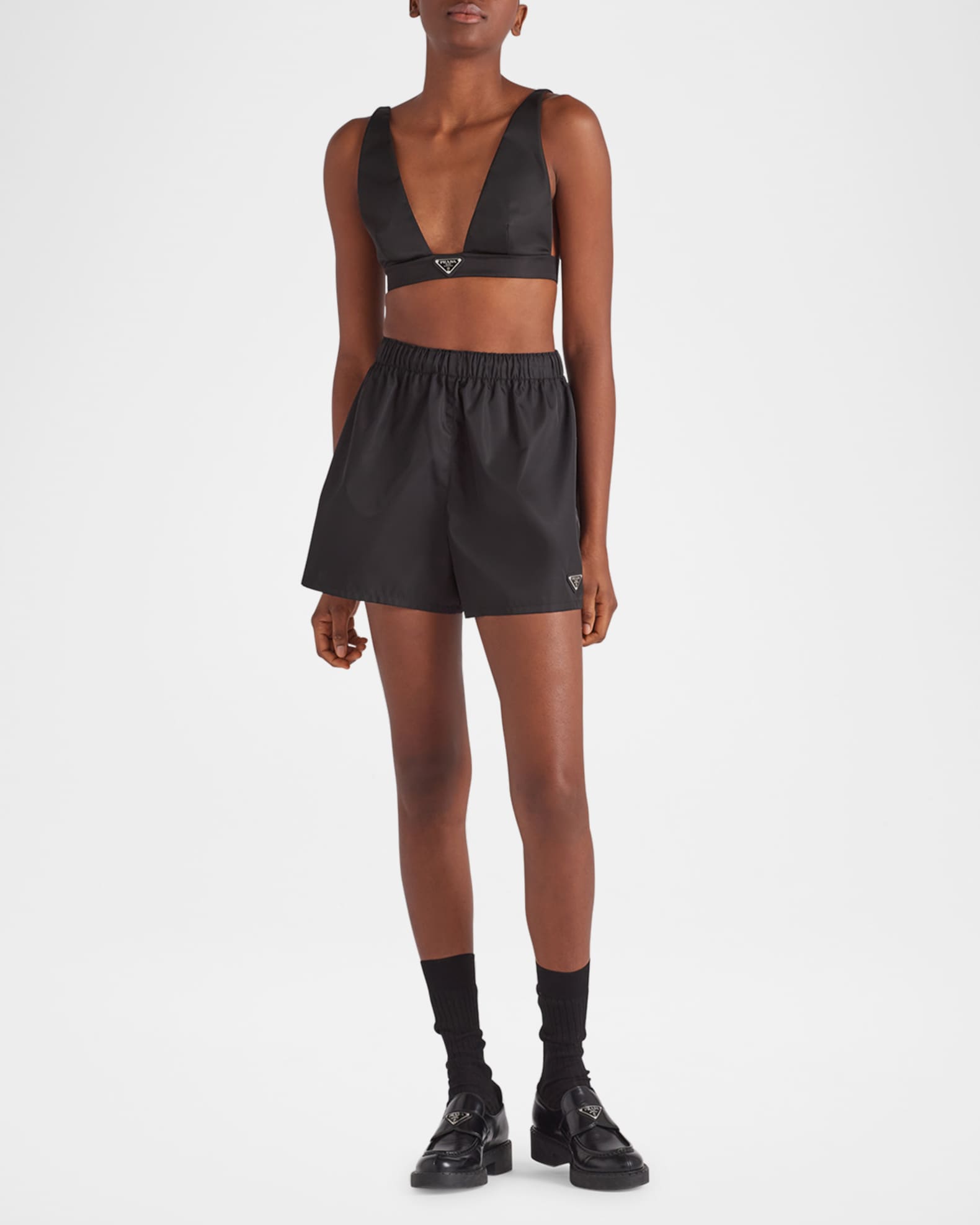 Prada Re-Nylon Pull-On Shorts | Neiman Marcus