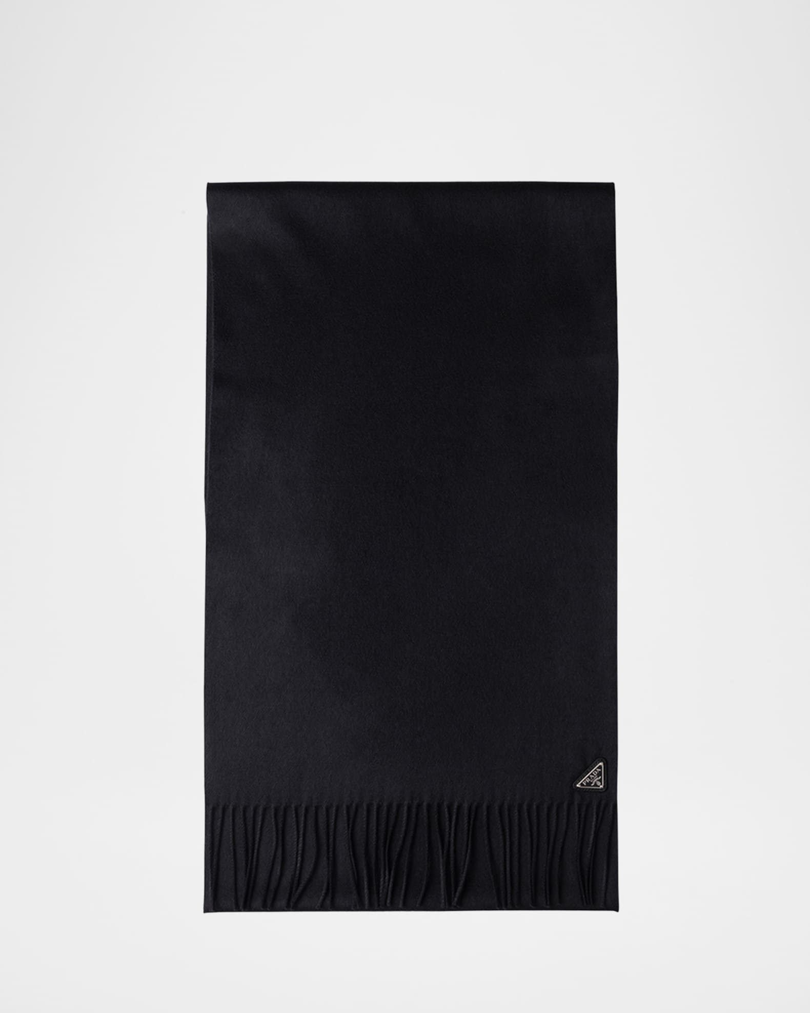 Prada Men's Fringed Silk & Cashmere Scarf | Neiman Marcus