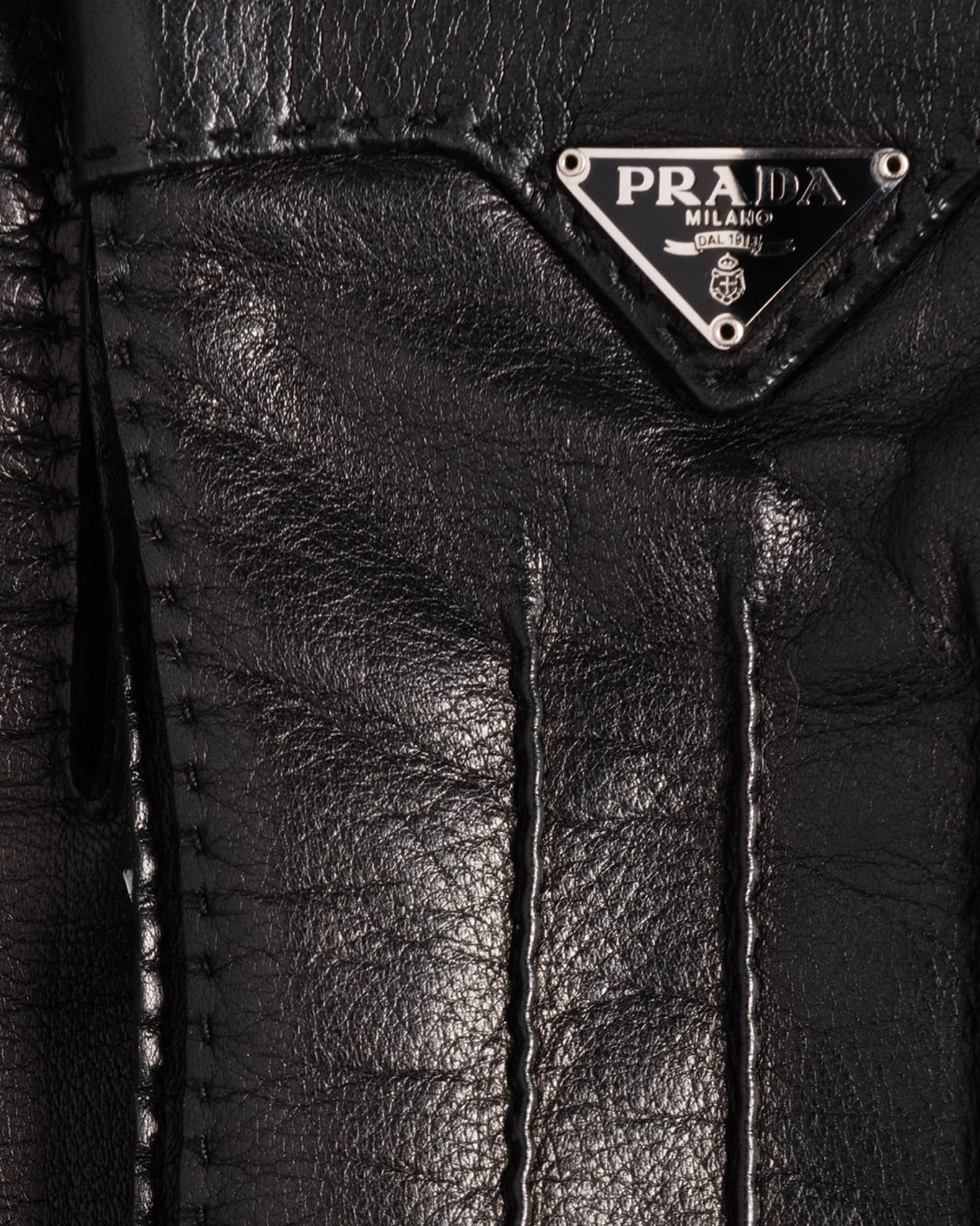 Prada Men's Napa Leather Gloves | Neiman Marcus