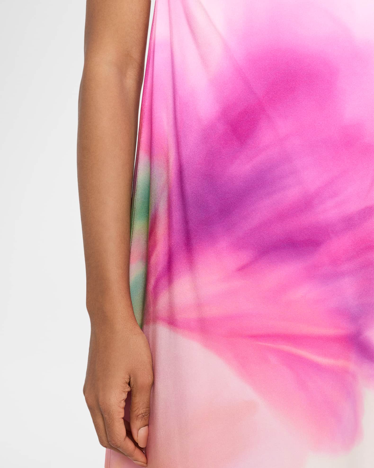 REBECCA VALLANCE Dahlia Blossom Strapless Silk Maxi Dress | Neiman Marcus